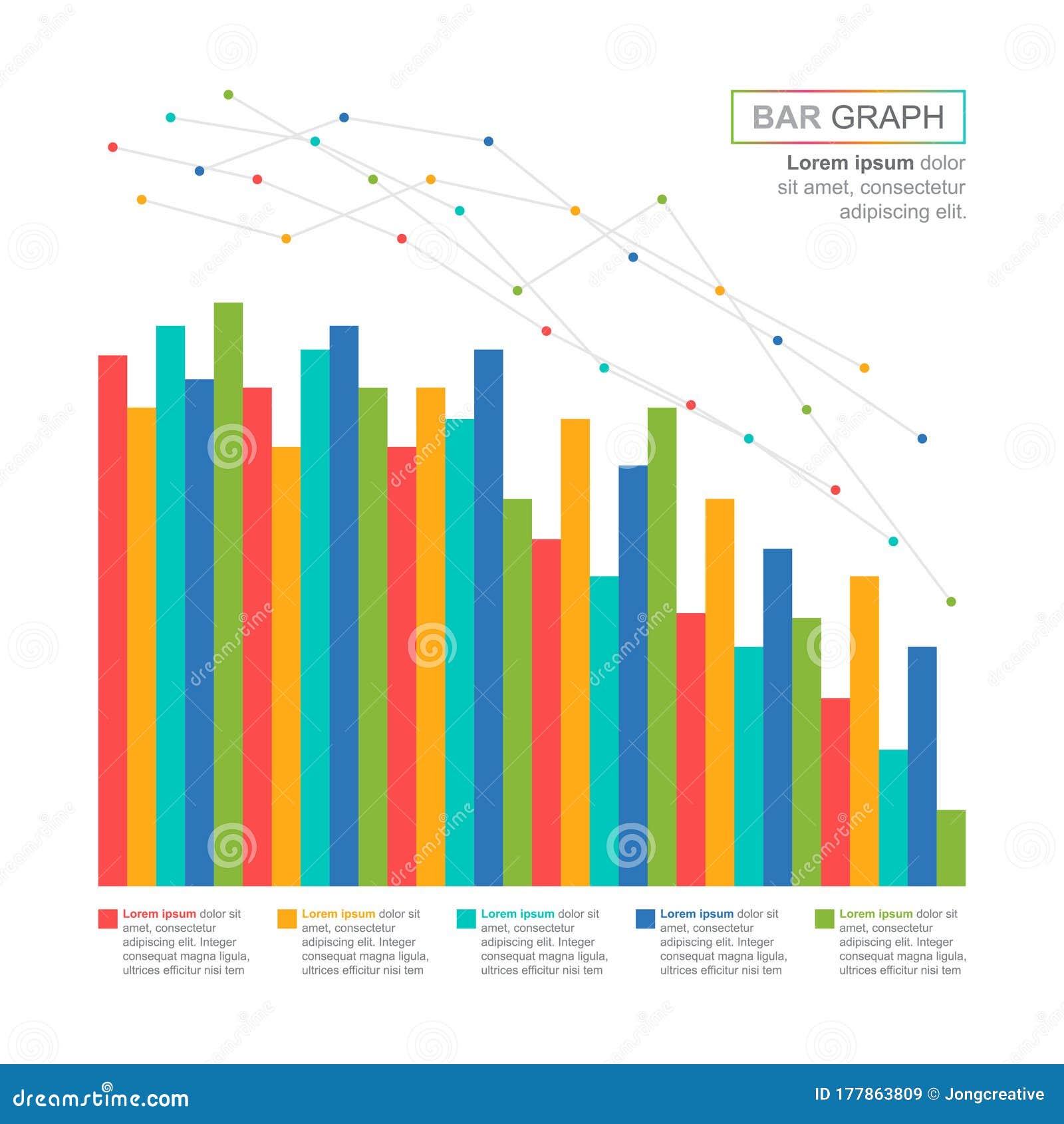 Decreasing Graph Bar Chart Economic Pressure Financial Problem ...
