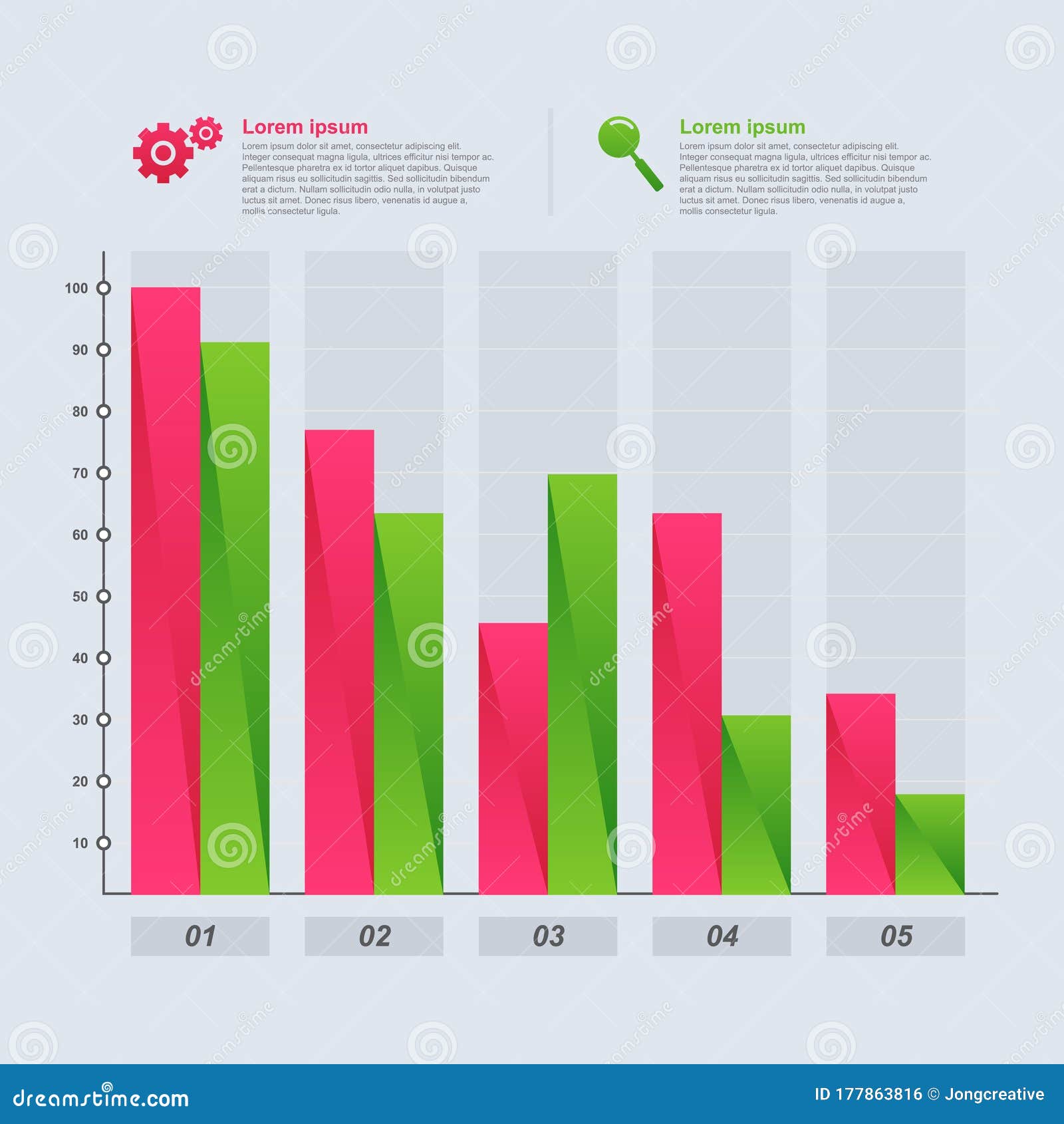 Decreasing Graph Bar Chart Economic Pressure Financial Problem ...