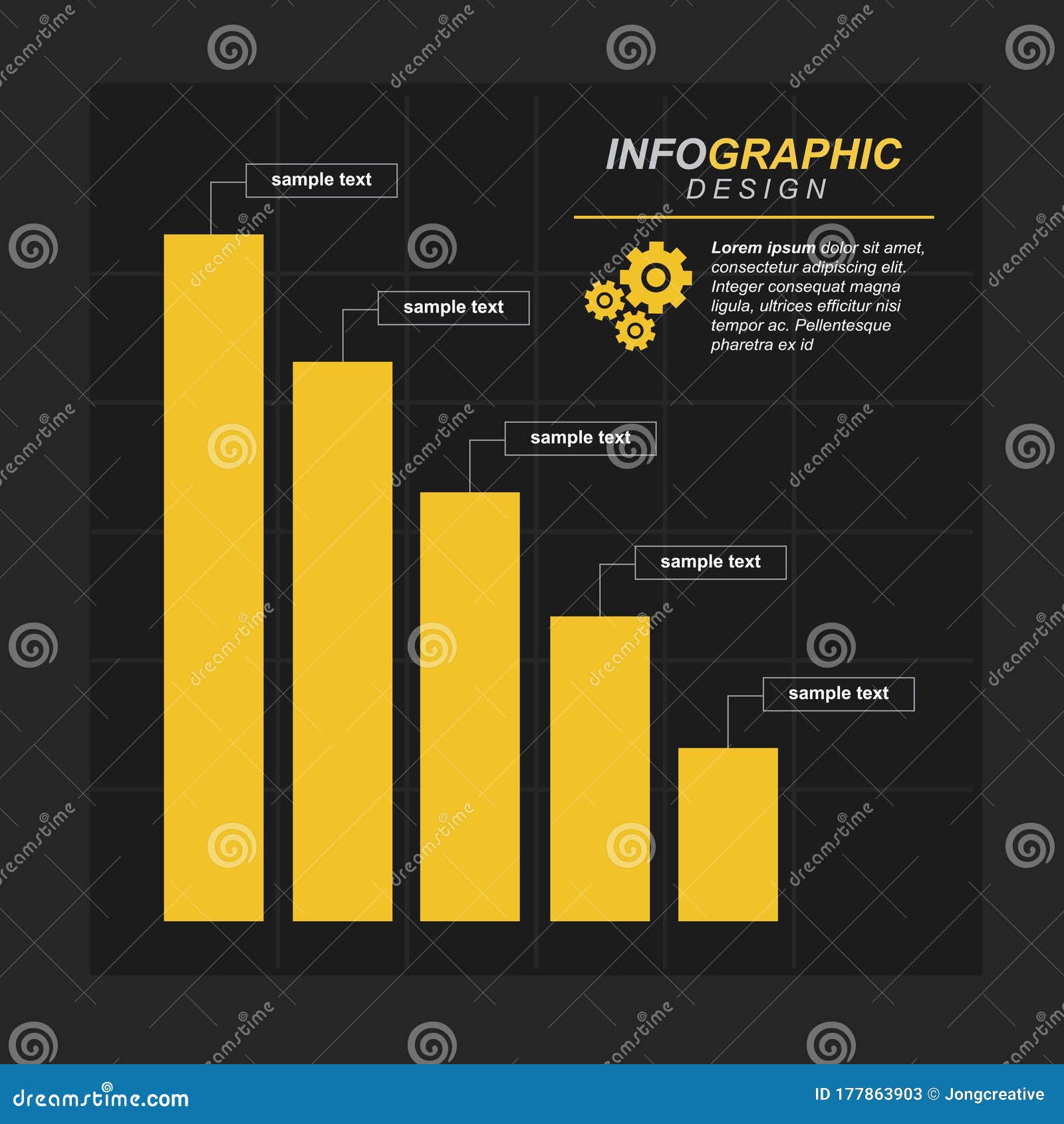 Decreasing Graph Bar Chart Economic Pressure Financial Problem ...