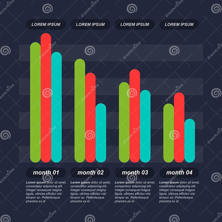 Decreasing Graph Bar Chart Economic Pressure Financial Problem ...