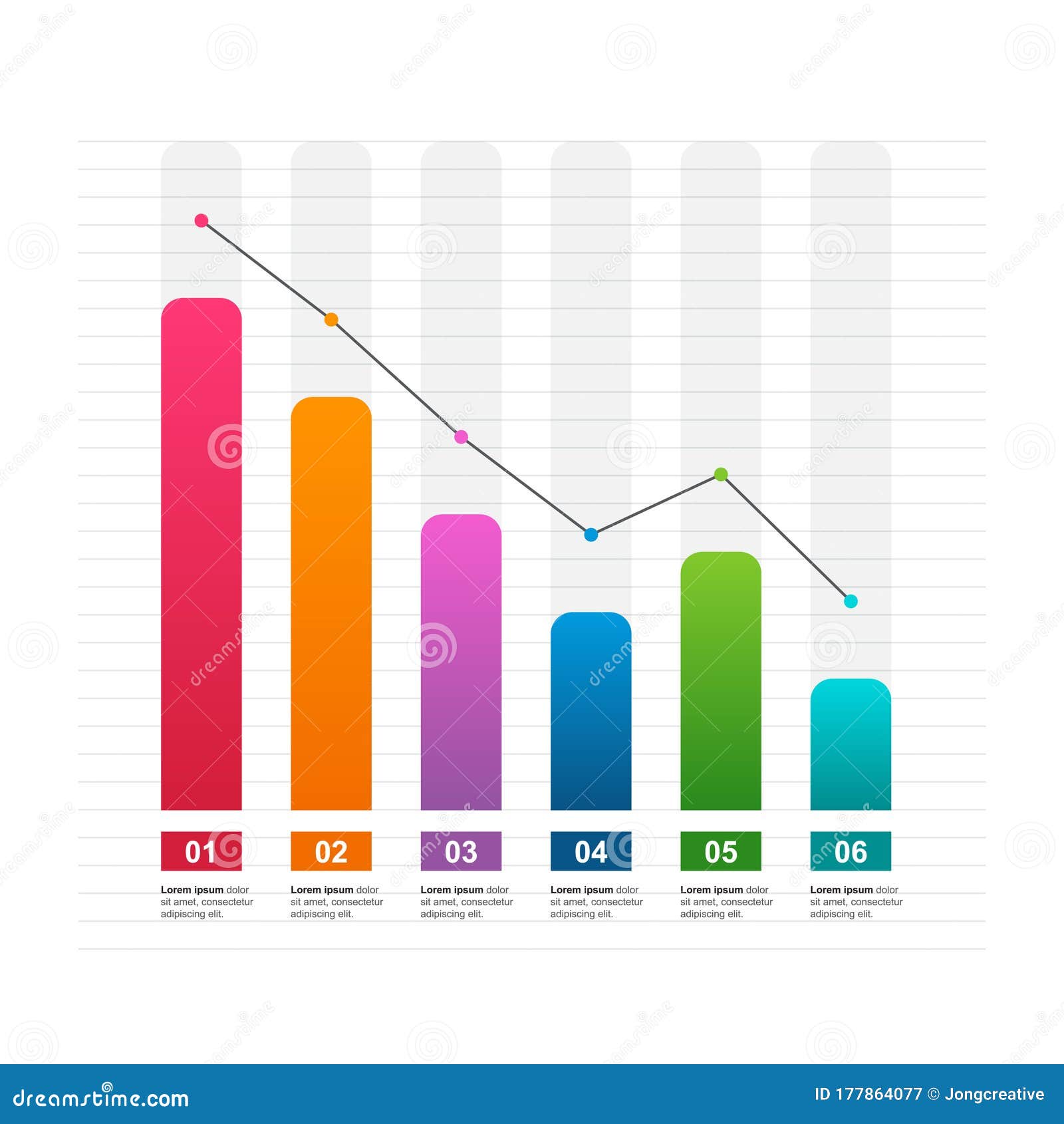 Decreasing Graph Bar Chart Economic Pressure Financial Problem ...