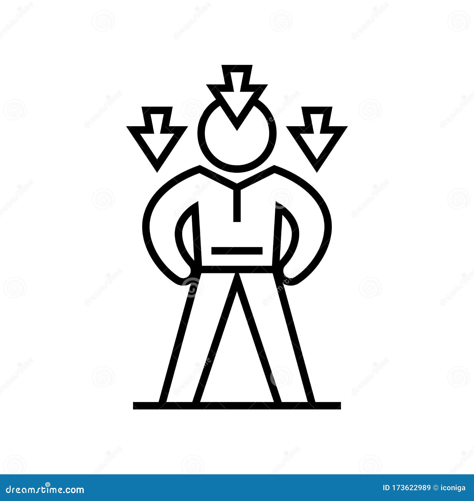 Outline Decreasing Bars Chart Vector Icon. Isolated Black Simple Line Element Illustration From ...