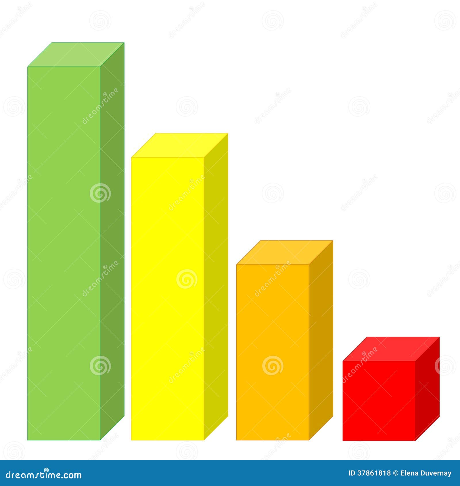 Decreasing Bars Chart Icon On White Background. Simple Element ...