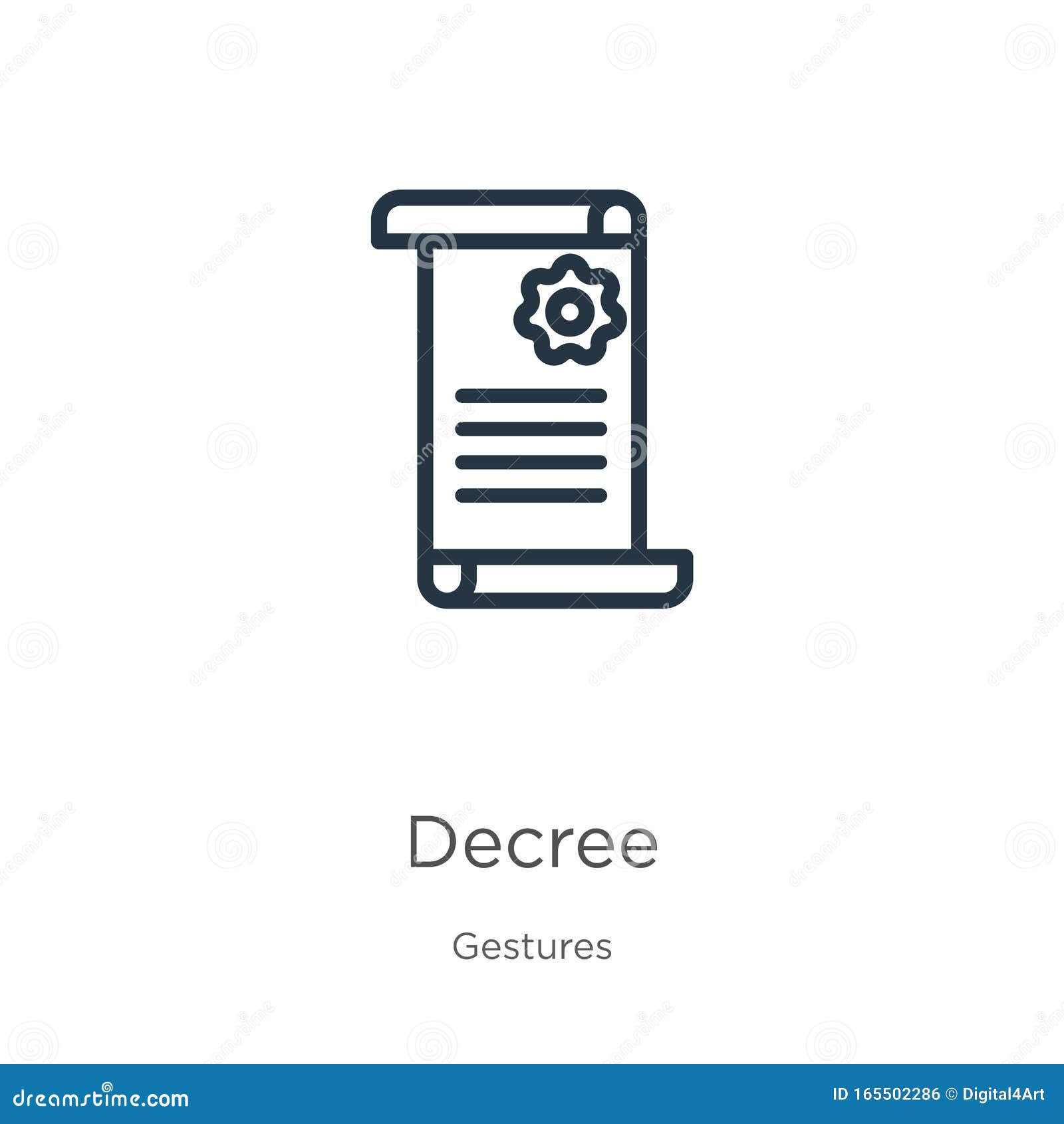 Linear Decree Icon From Gestures Outline Collection. Thin Line Decree ...