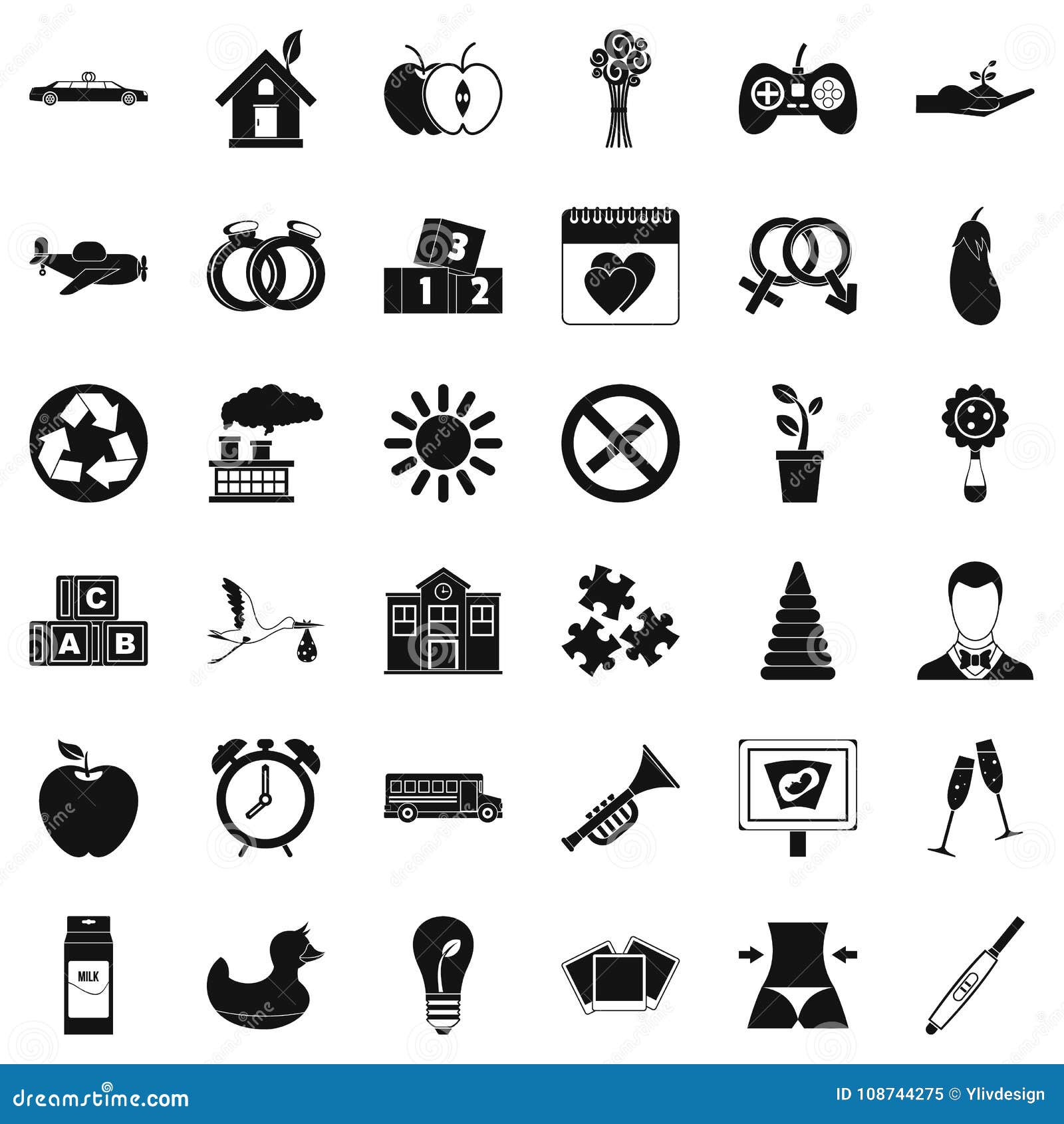 Decree Icons Set, Simple Style Stock Vector - Illustration of business ...