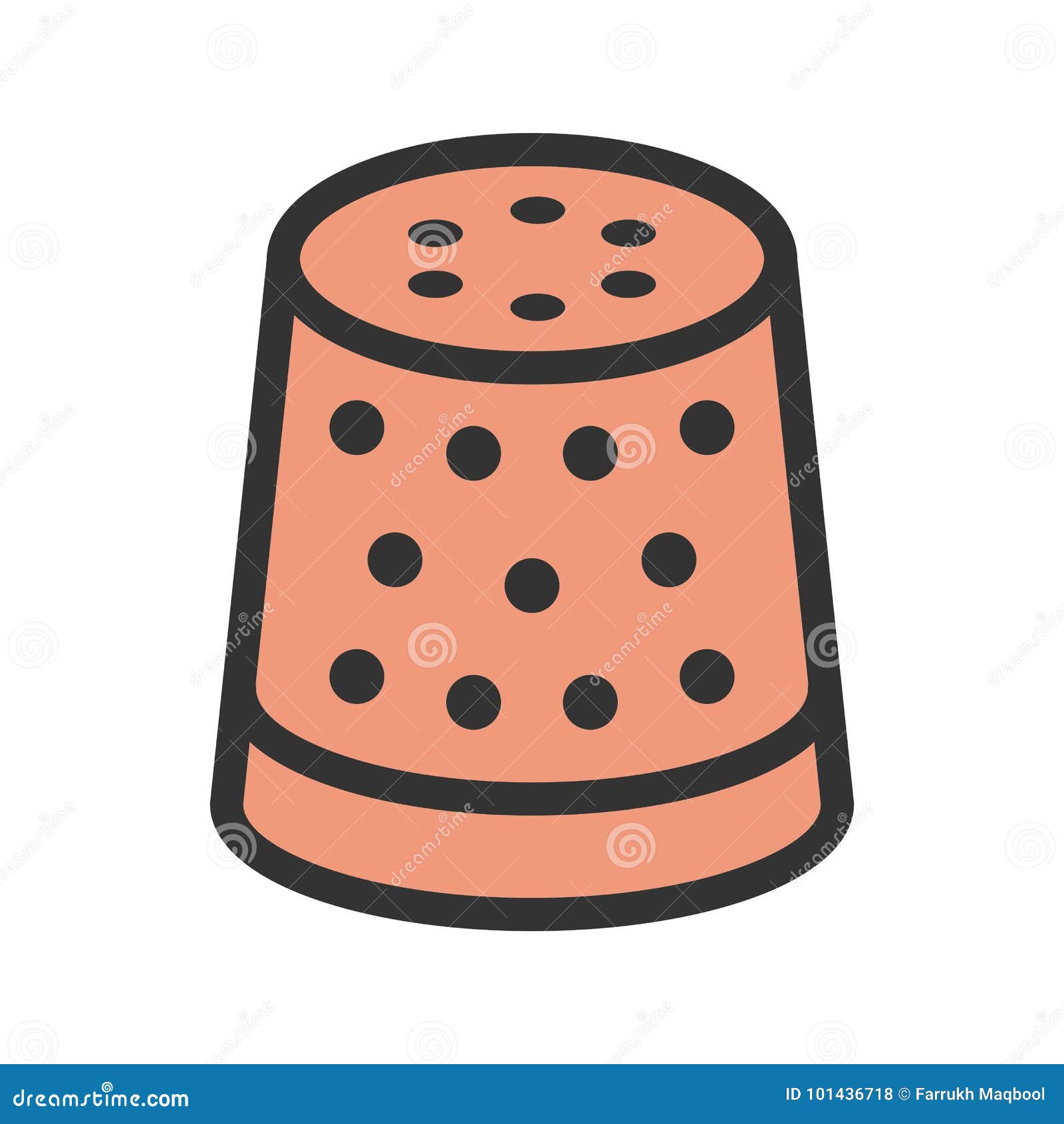 Dedal ilustración del vector. Ilustración de arte, herramienta - 101436718