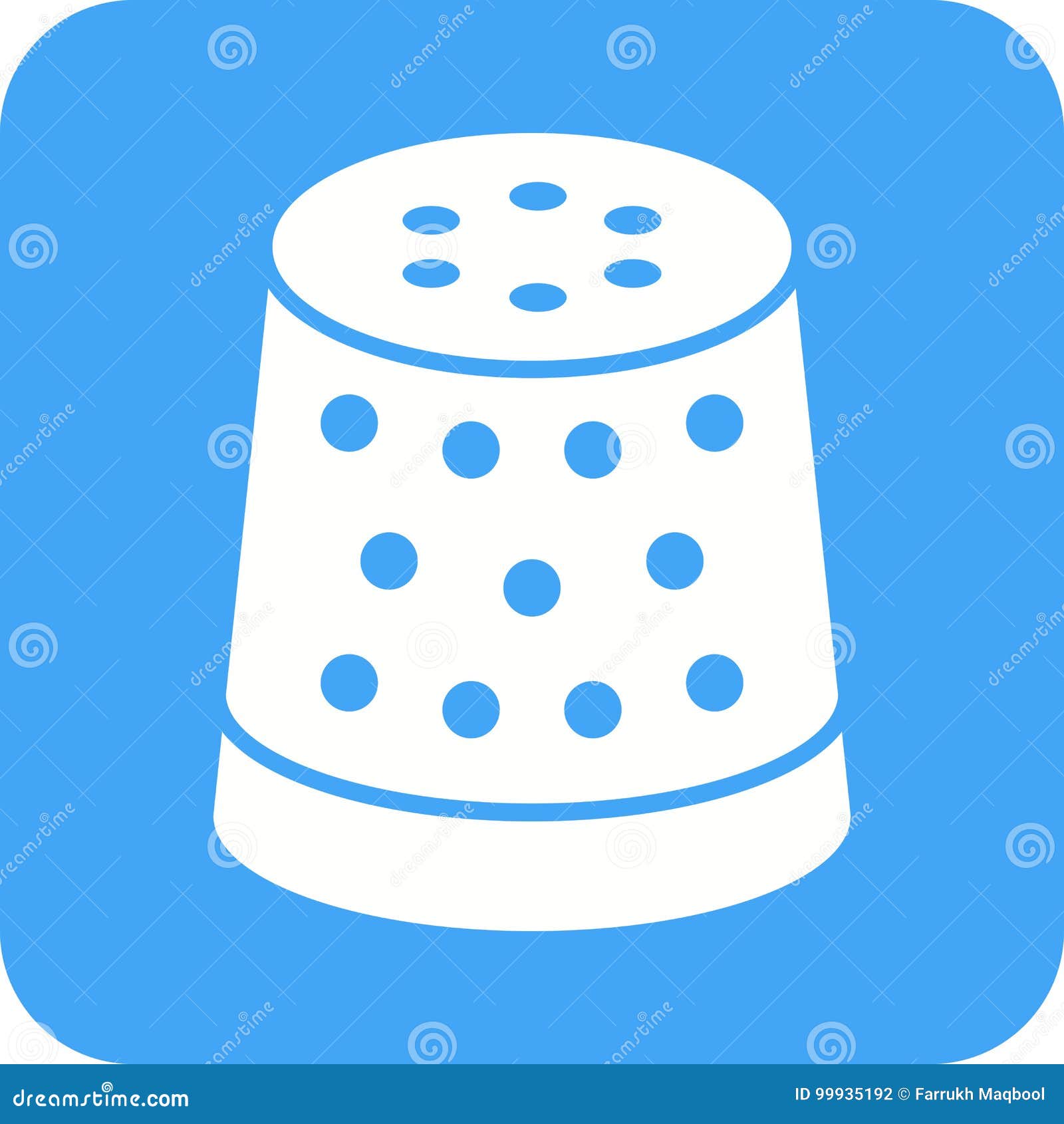 Dedal ilustración del vector. Ilustración de handmade - 99935192