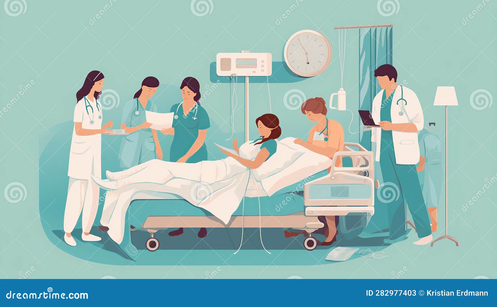 Dedicated Care: Nurses Assisting Patients in a Warm, Professional ...