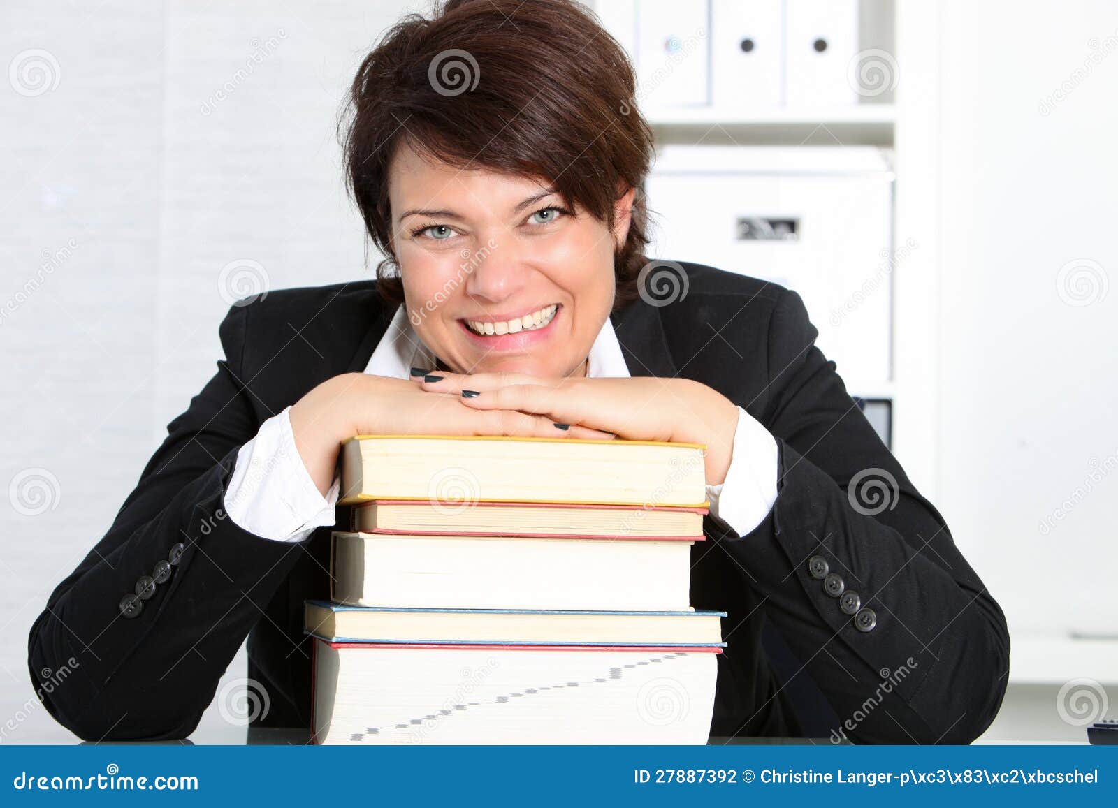 Dedicated Hardworking Professional Woman Stock Photo - Image of sitting ...
