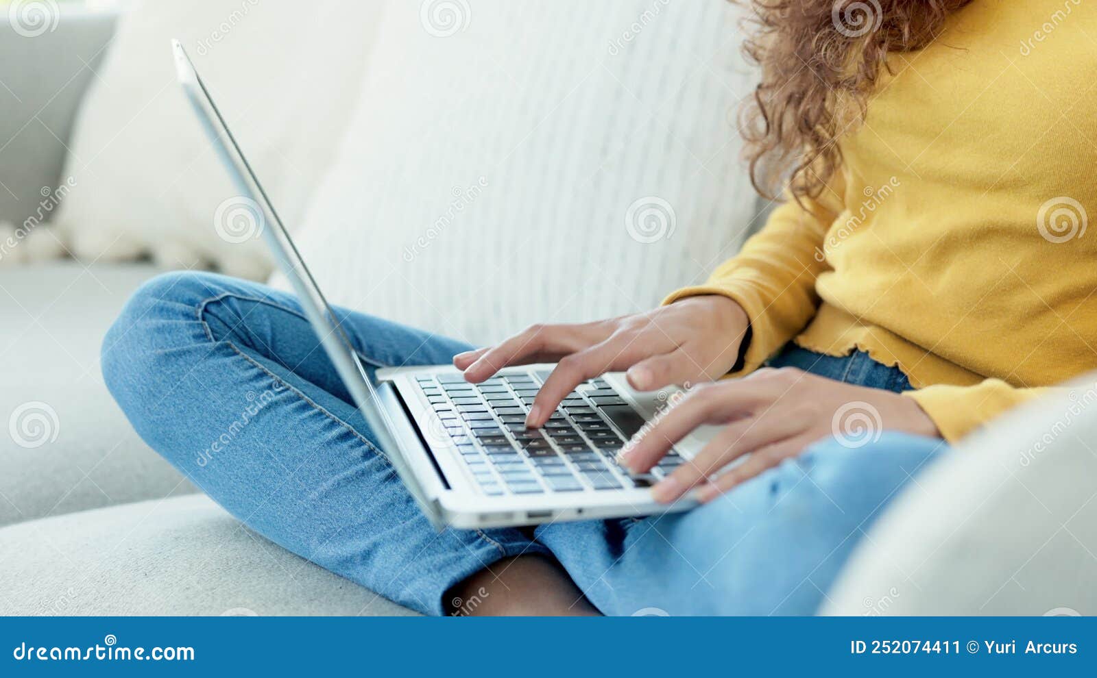 Dedicated Learner Working on a Digital School Project before Deadline ...