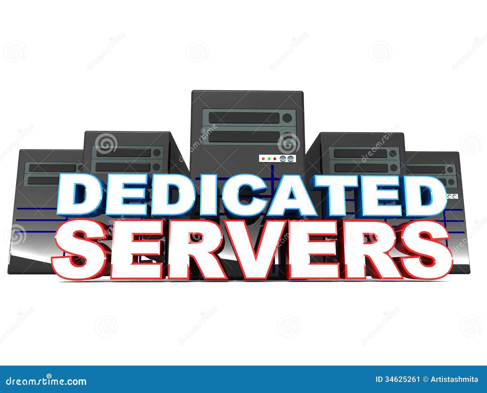 Dedicated servers stock illustration. Illustration of dedicated - 34625261