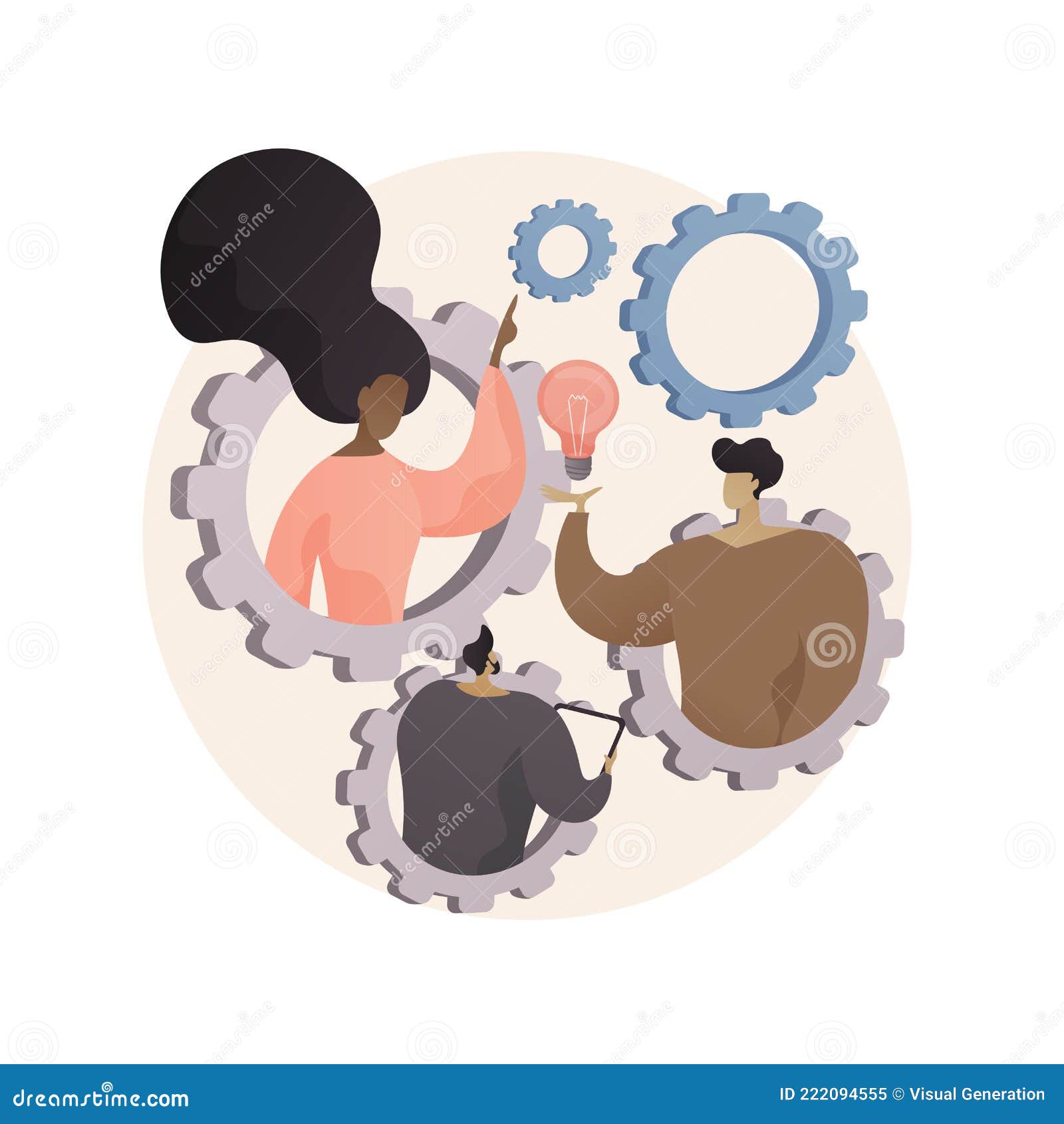 Dedicated Team Abstract Concept Vector Illustration. Stock Vector ...