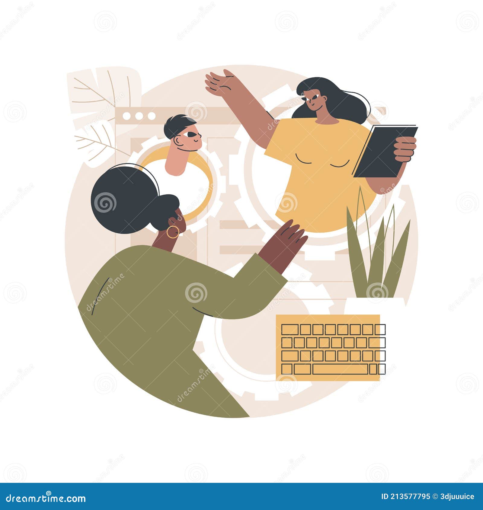 Dedicated Team Abstract Concept Vector Illustration. Stock Vector ...