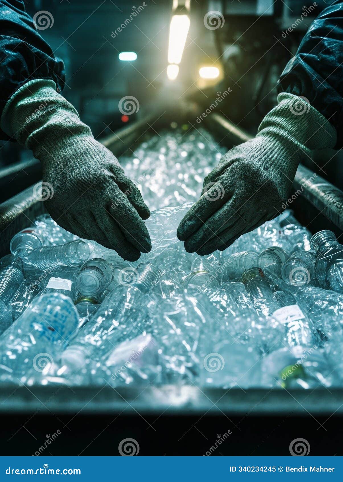Hands at Work: a Dedicated Worker Separating Plastic Bottles ...