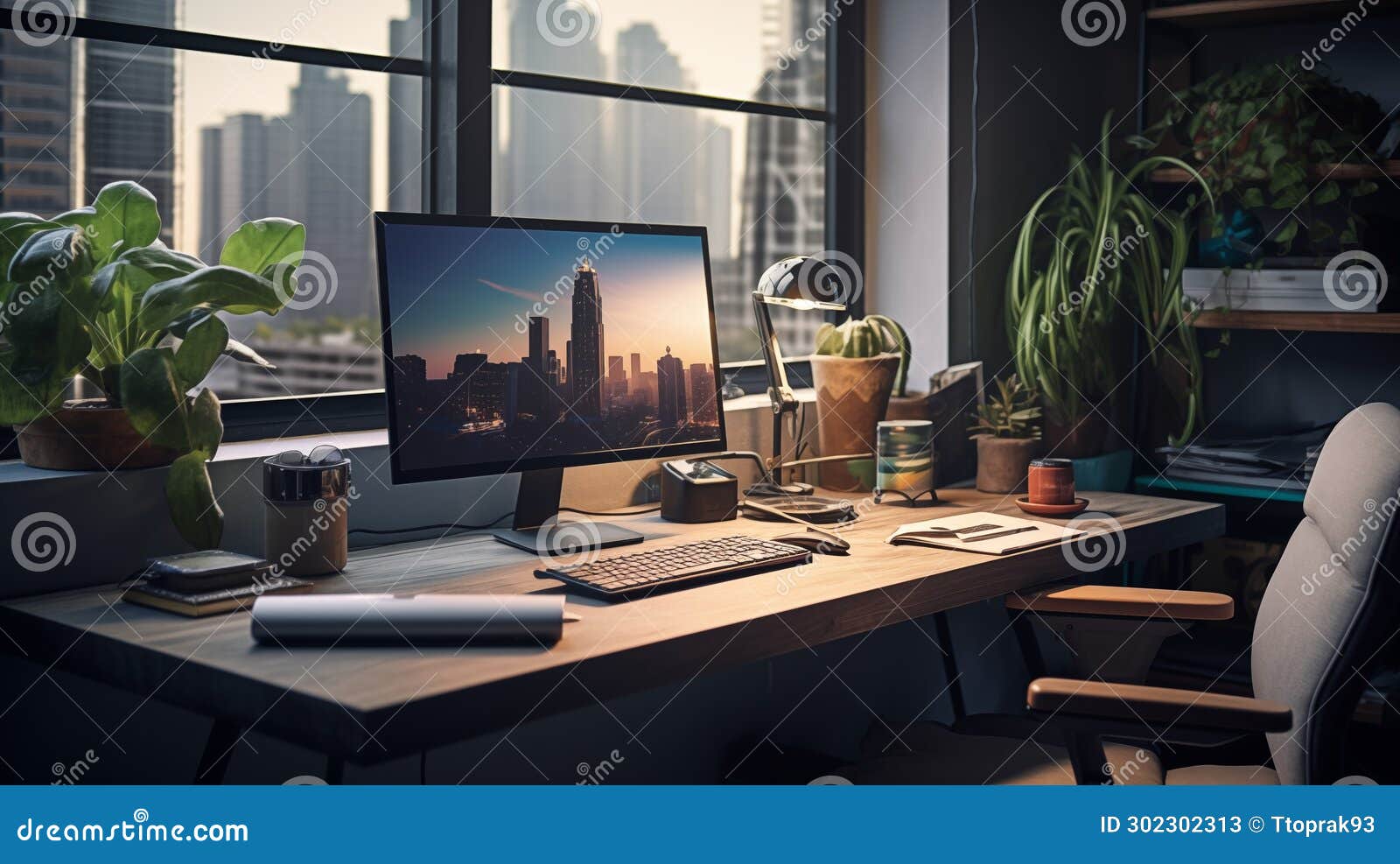 A Dedicated Workspace for Remote Employees Interior of a Home Office of ...