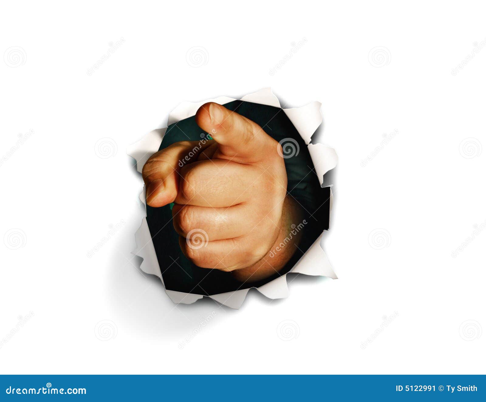 Dedo acentuado imagen de archivo. Imagen de aislado, agujero - 5122991