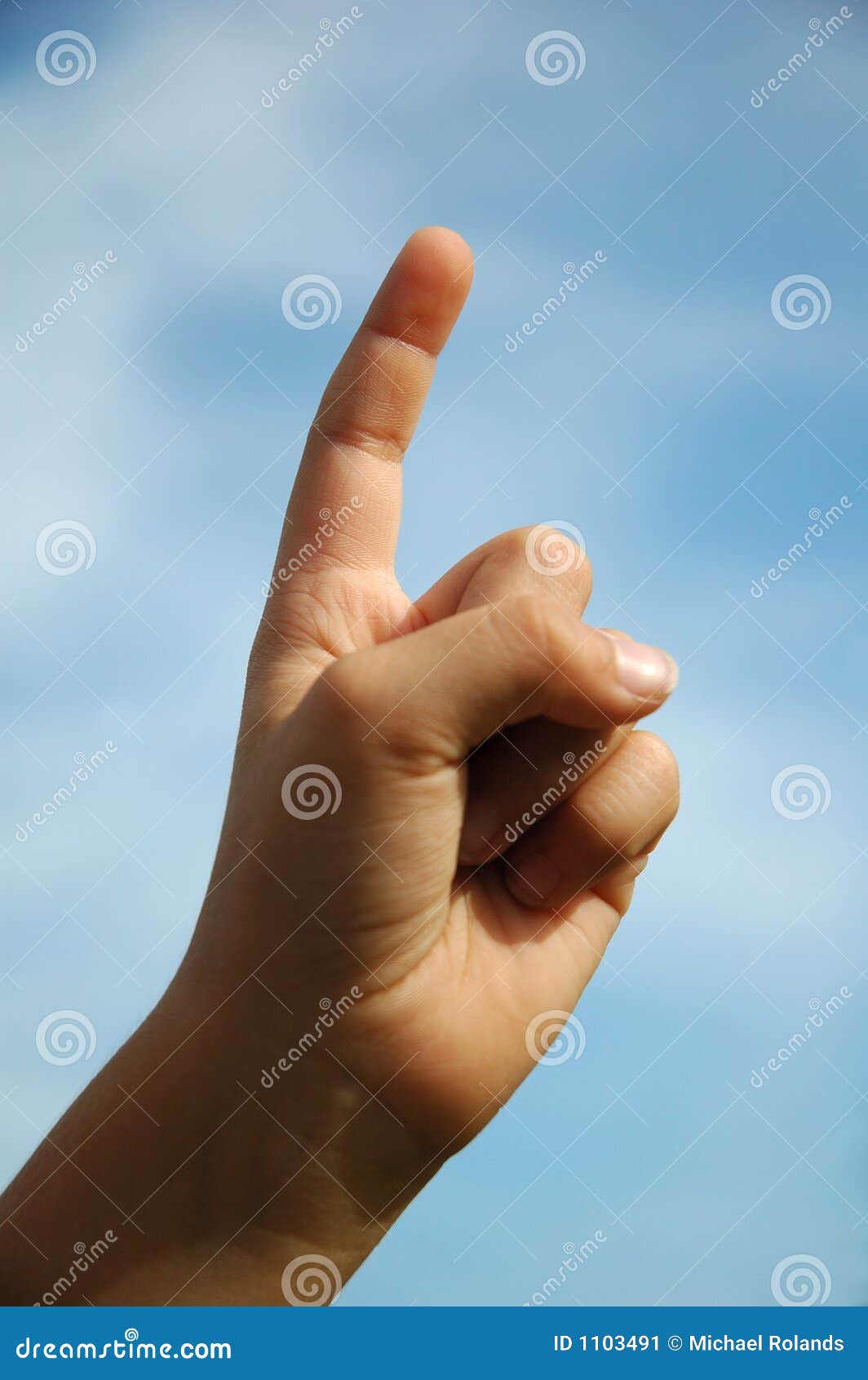 Dedo de la mano una imagen de archivo. Imagen de dedos - 1103491