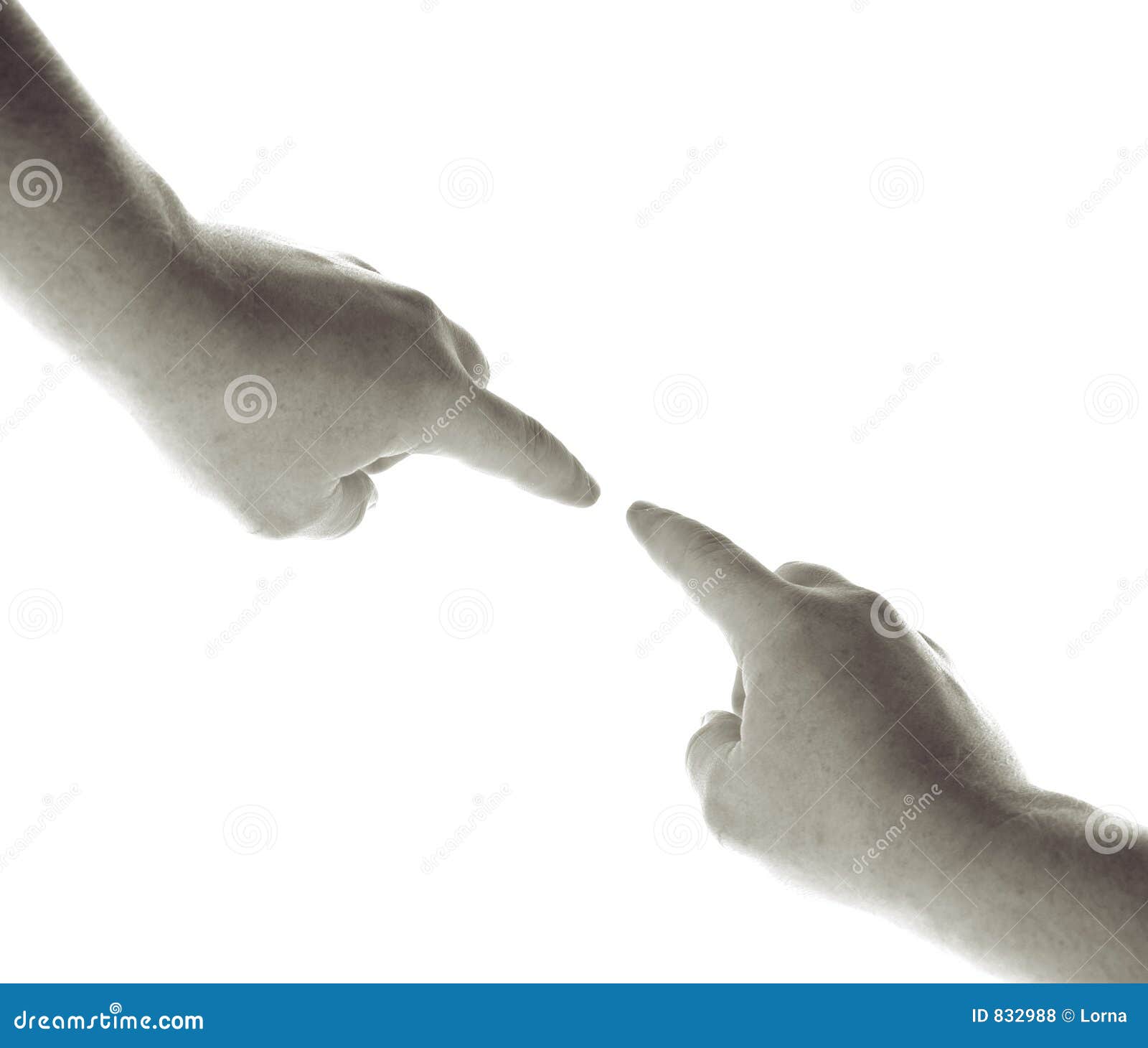 Dedo do ponto do toque foto de stock. Imagem de deus, empurrar - 832988