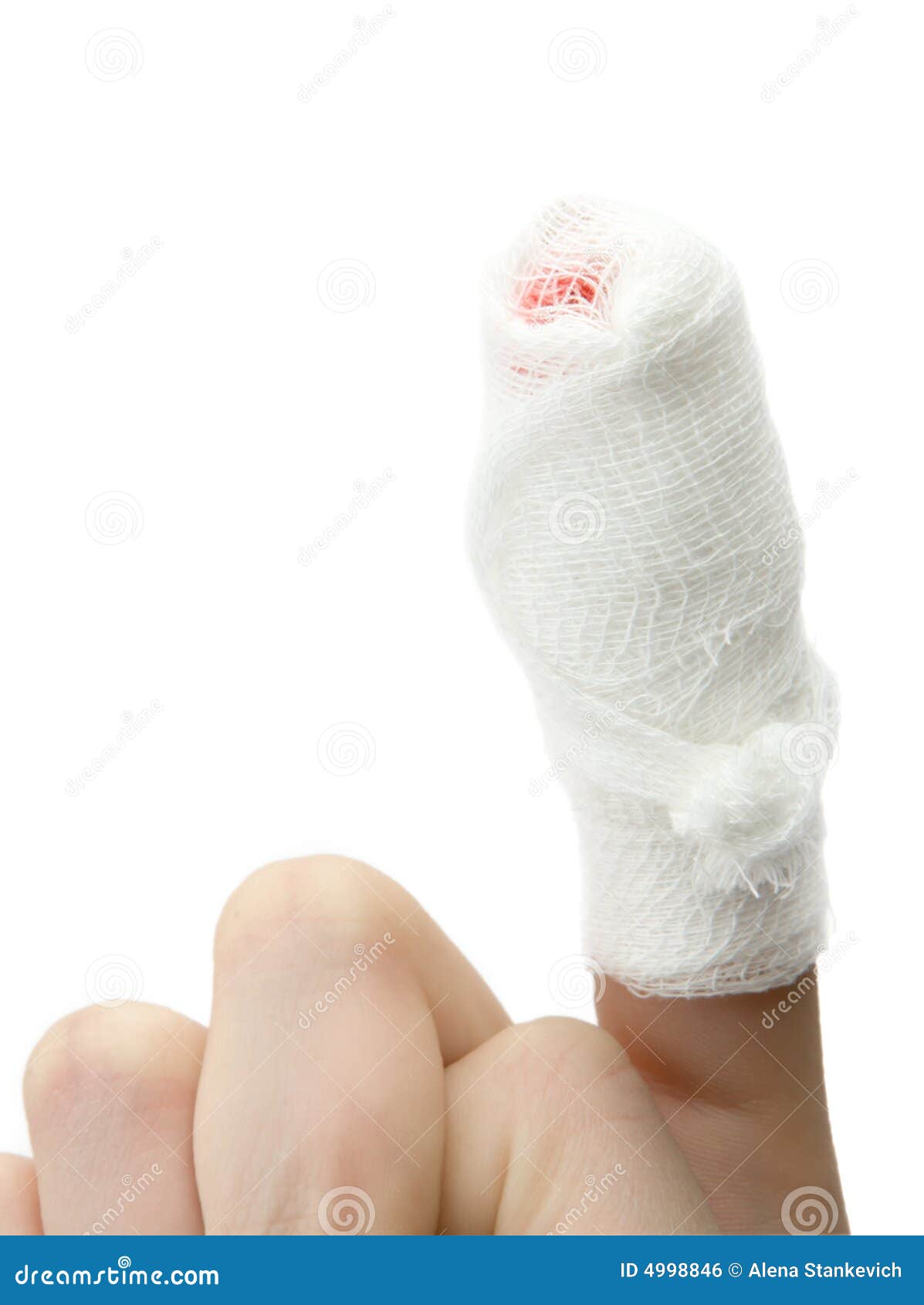Dedo enfaixado foto de stock. Imagem de humano, ferida - 4998846