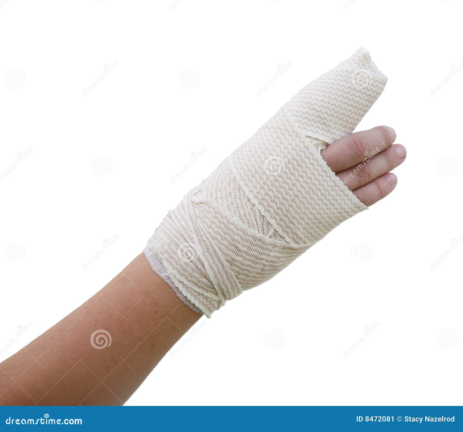 Dedo roto vendado imagen de archivo. Imagen de cuidado - 8472081