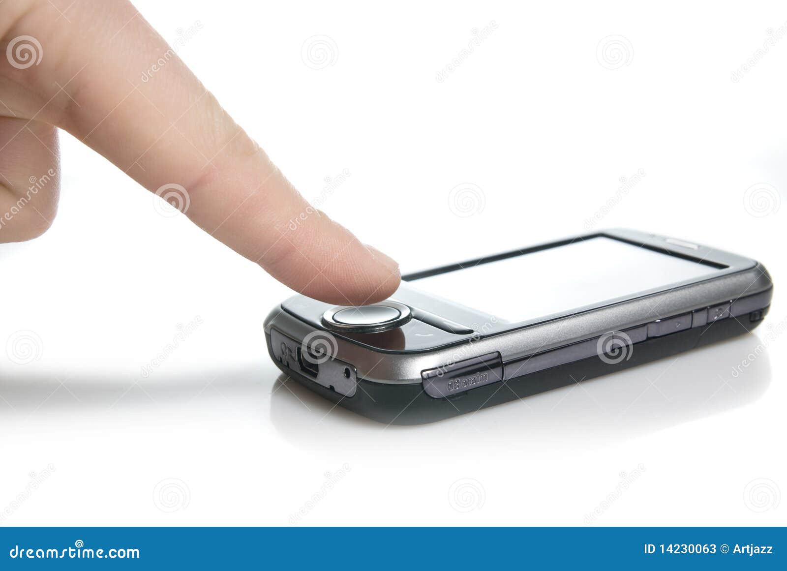 Dedo Y Pda Con La Pantalla Táctil Imagen de archivo - Imagen de ...