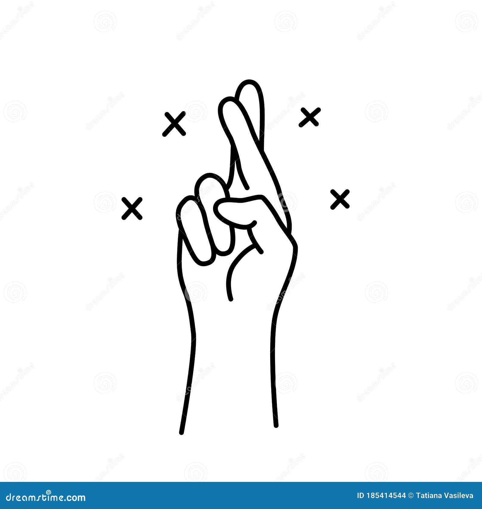 Dedos Cruzados. Signo De Suerte De Corea. Símbolo De Suerte De Dedo Con ... Dedos Cruzados. Signo De Suerte De Corea. Símbolo De Suerte De Dedo Con ...