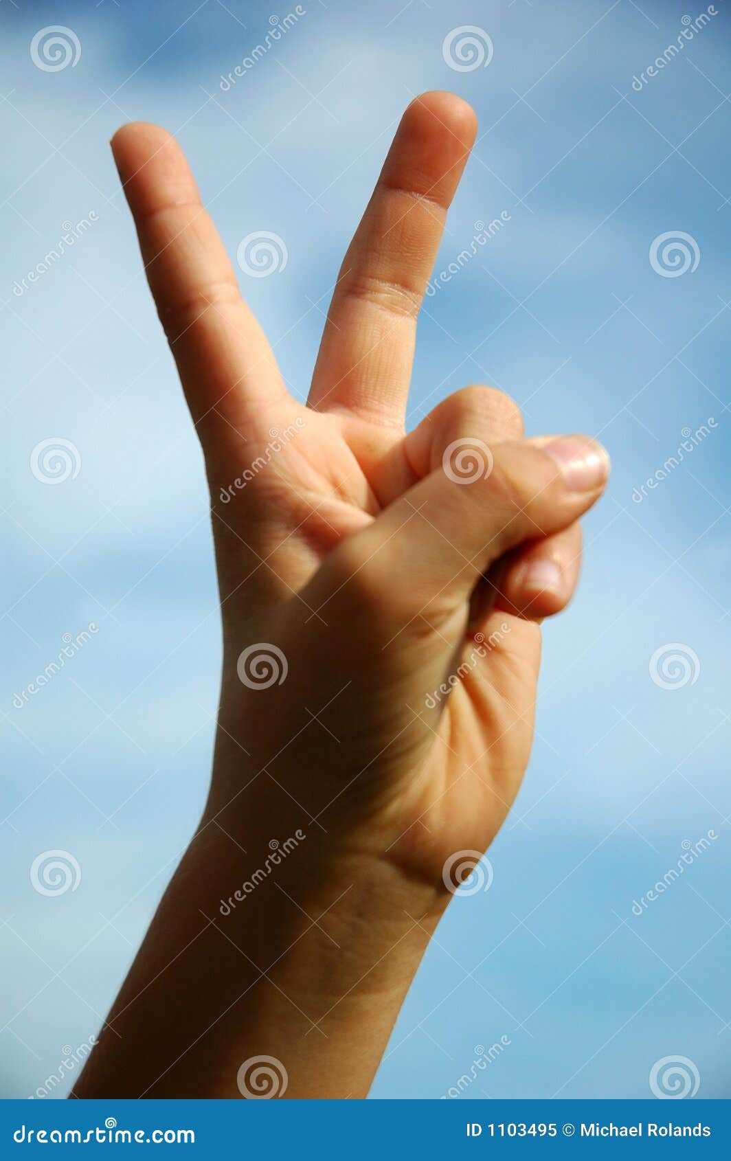 Dedos da mão dois imagem de stock. Imagem de infância - 1103495