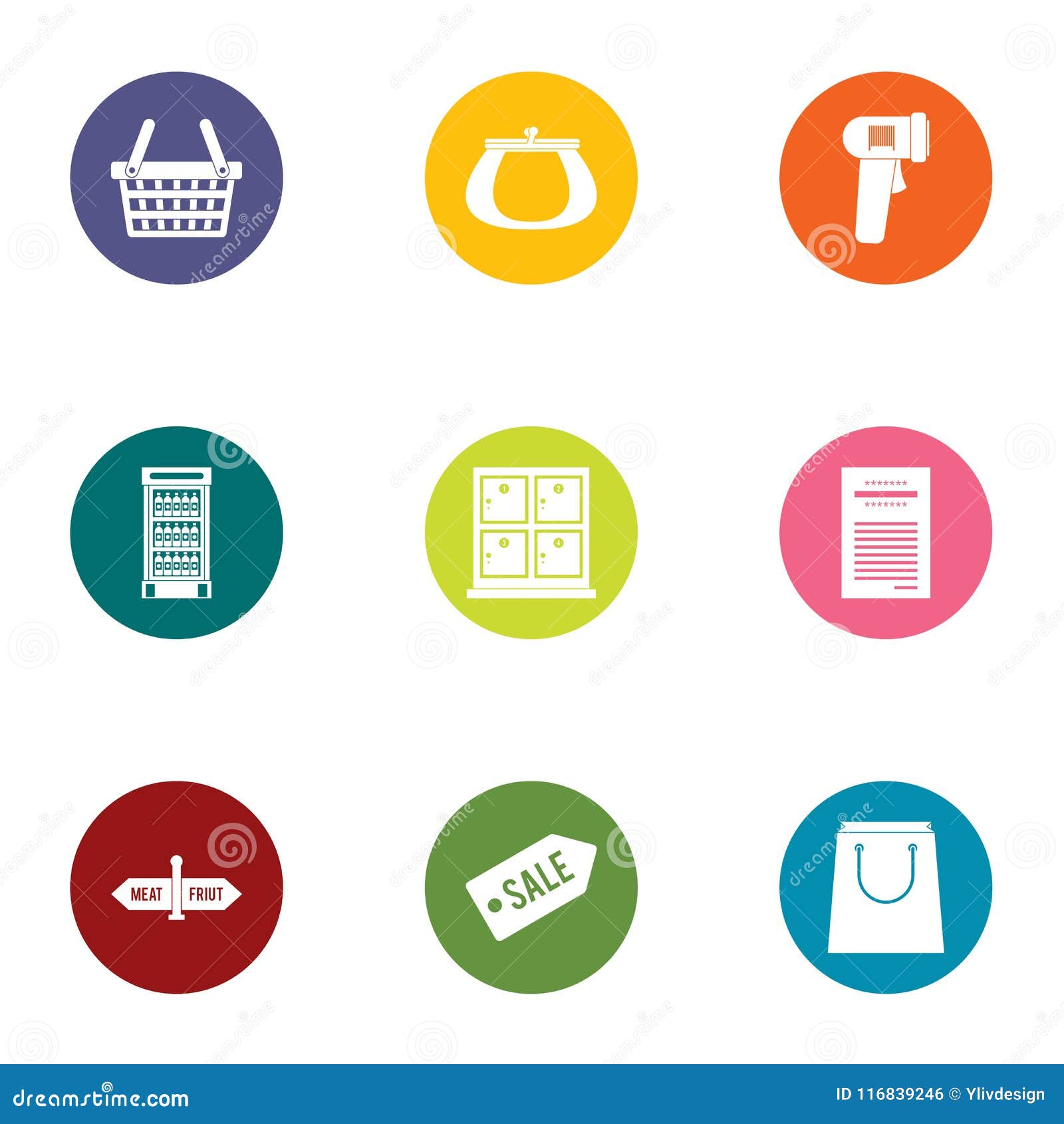 Deduction Icons Set, Flat Style Stock Vector - Illustration of flat ...