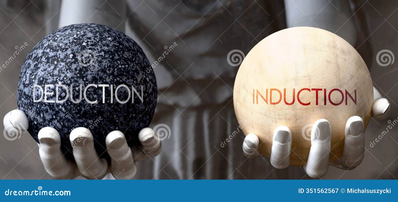 Deduction or Induction - Decide between Two Options Stock Illustration ...