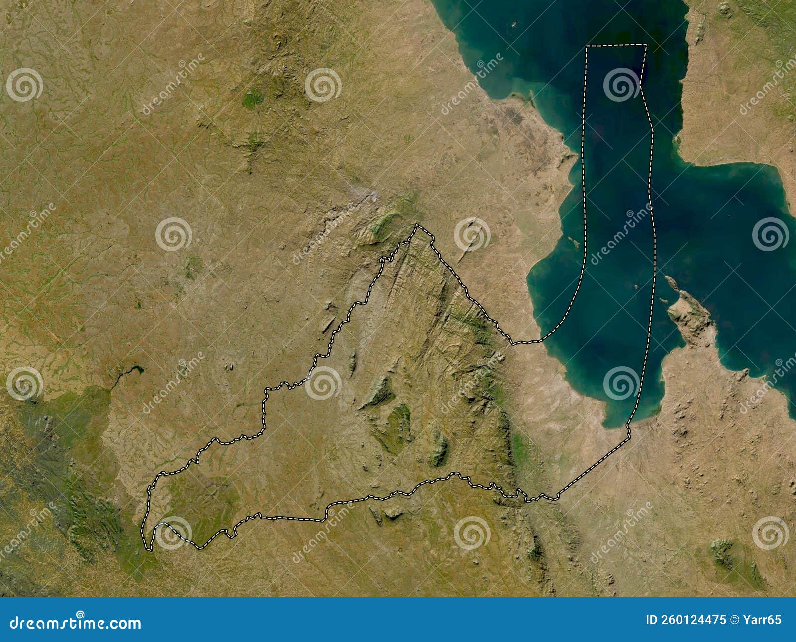 Dedza, Malawi. Low-res Satellite. No Legend Stock Illustration ...