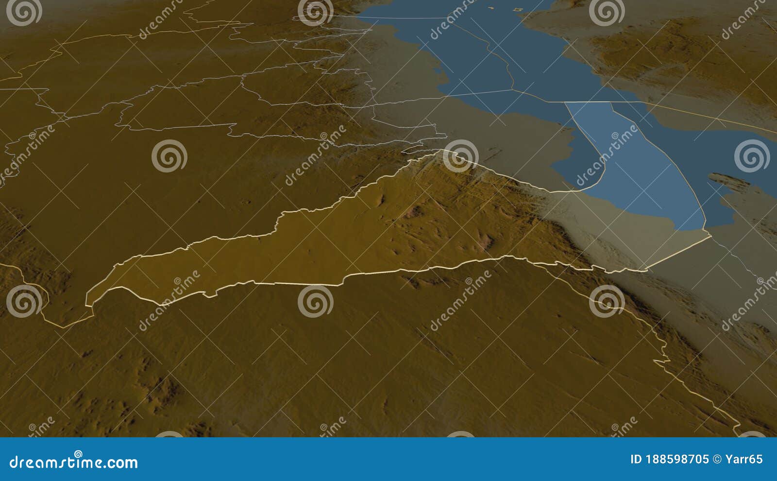 Dedza, Malawi - Outlined. Relief Stock Illustration - Illustration of ...