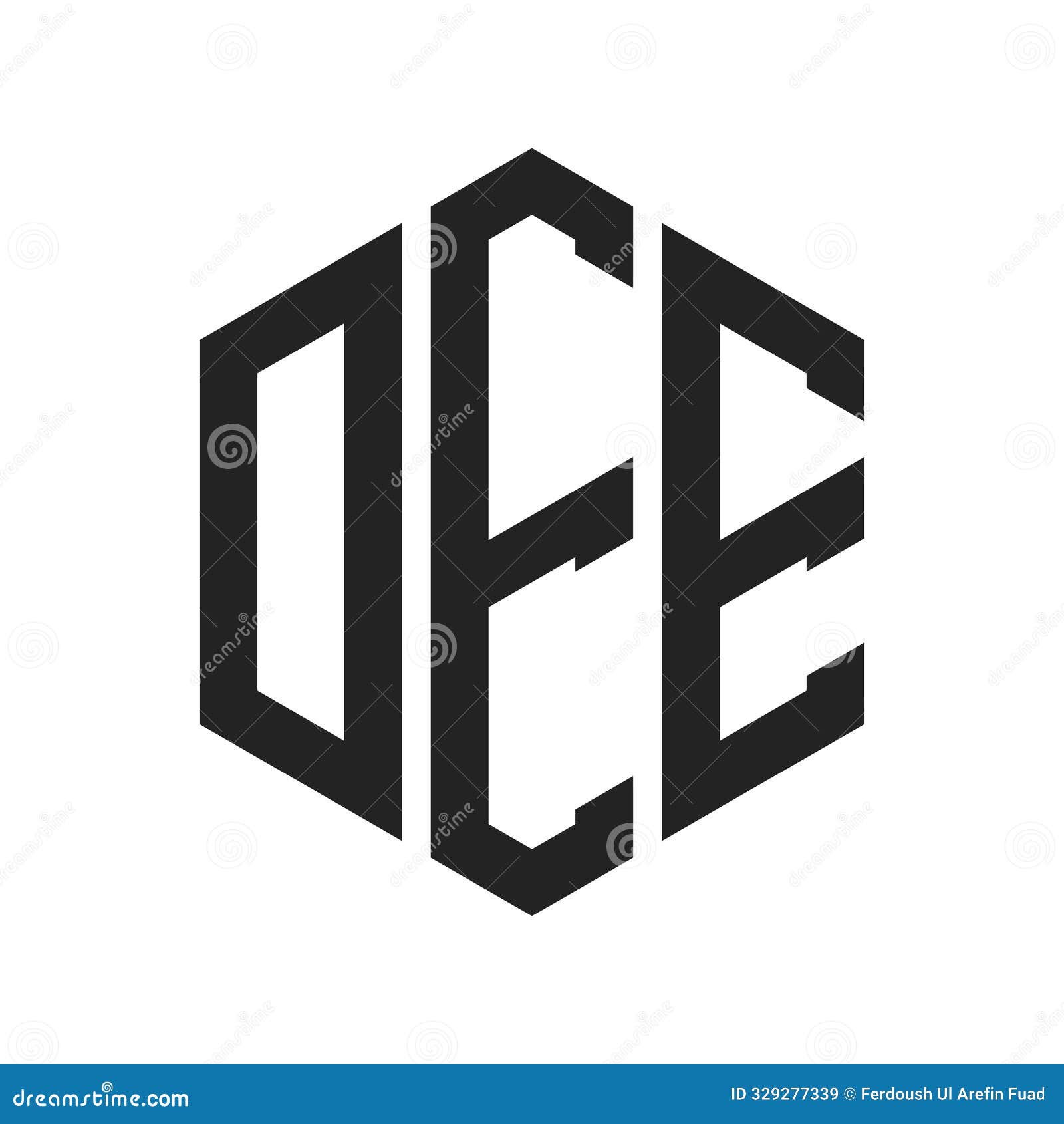 DEE Logo Design. Initial Letter DEE Monogram Logo Using Hexagon Shape ...