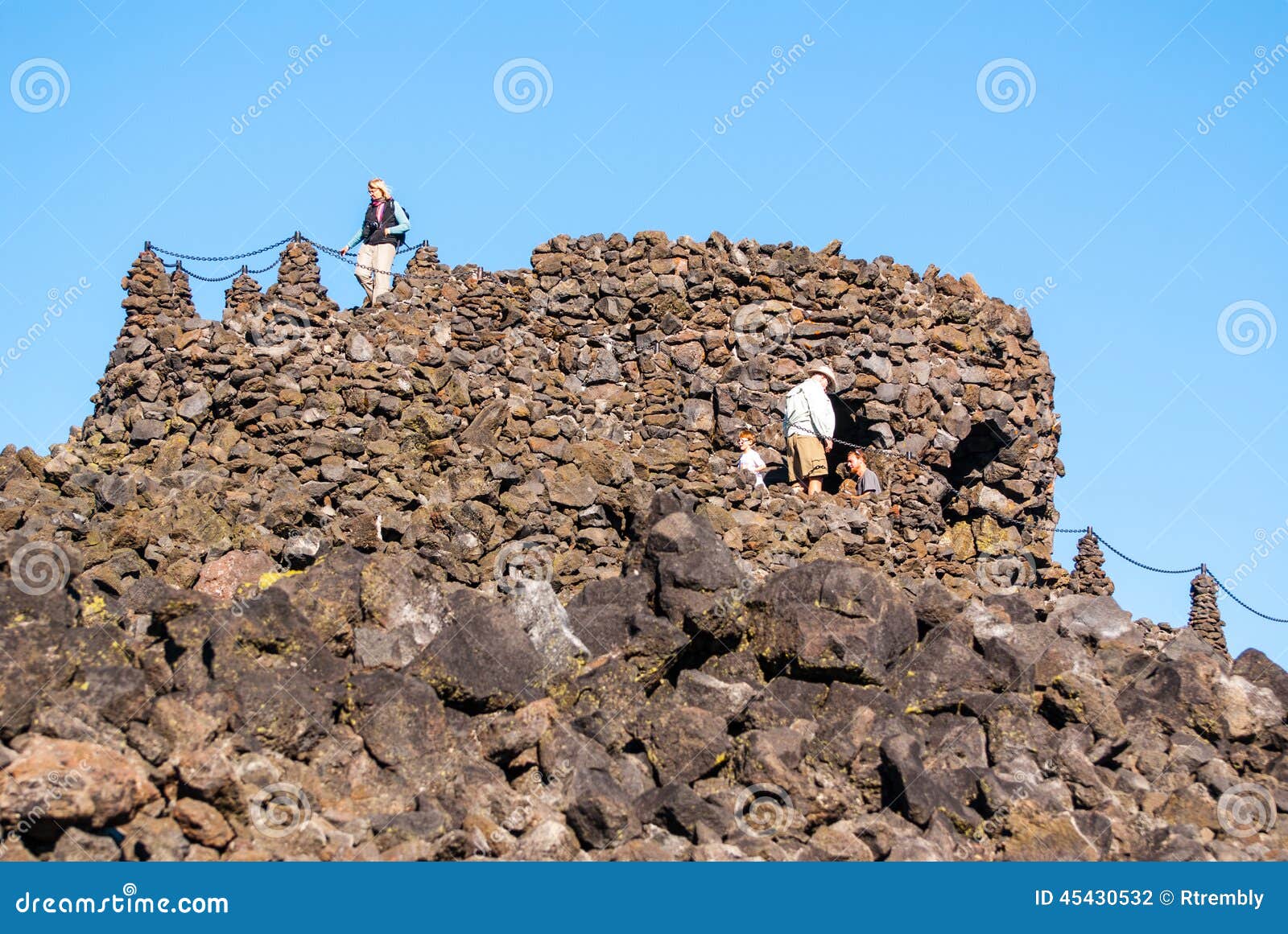 The Dee Wright Observatory at the Lava Fields in Central Oregon ...
