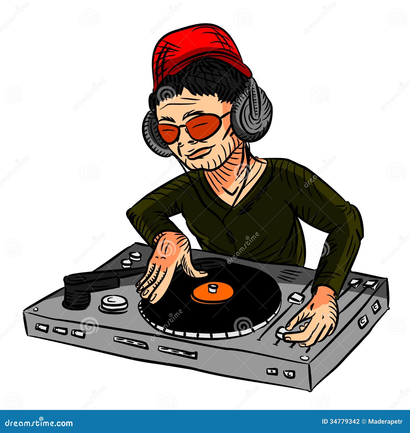 Deejay stock illustrationer. Illustration av natt, utformning - 34779342