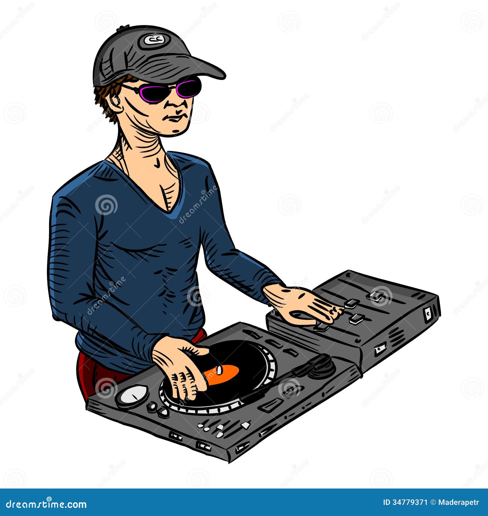 Deejay stock illustration. Illustration of audio, deejay - 34779371