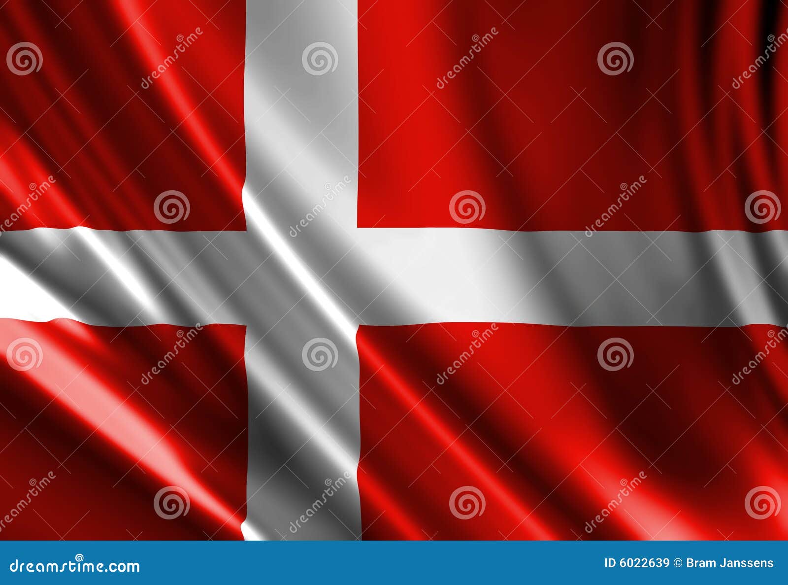 Deense vlag stock illustratie. Illustration of land, stromend - 6022639