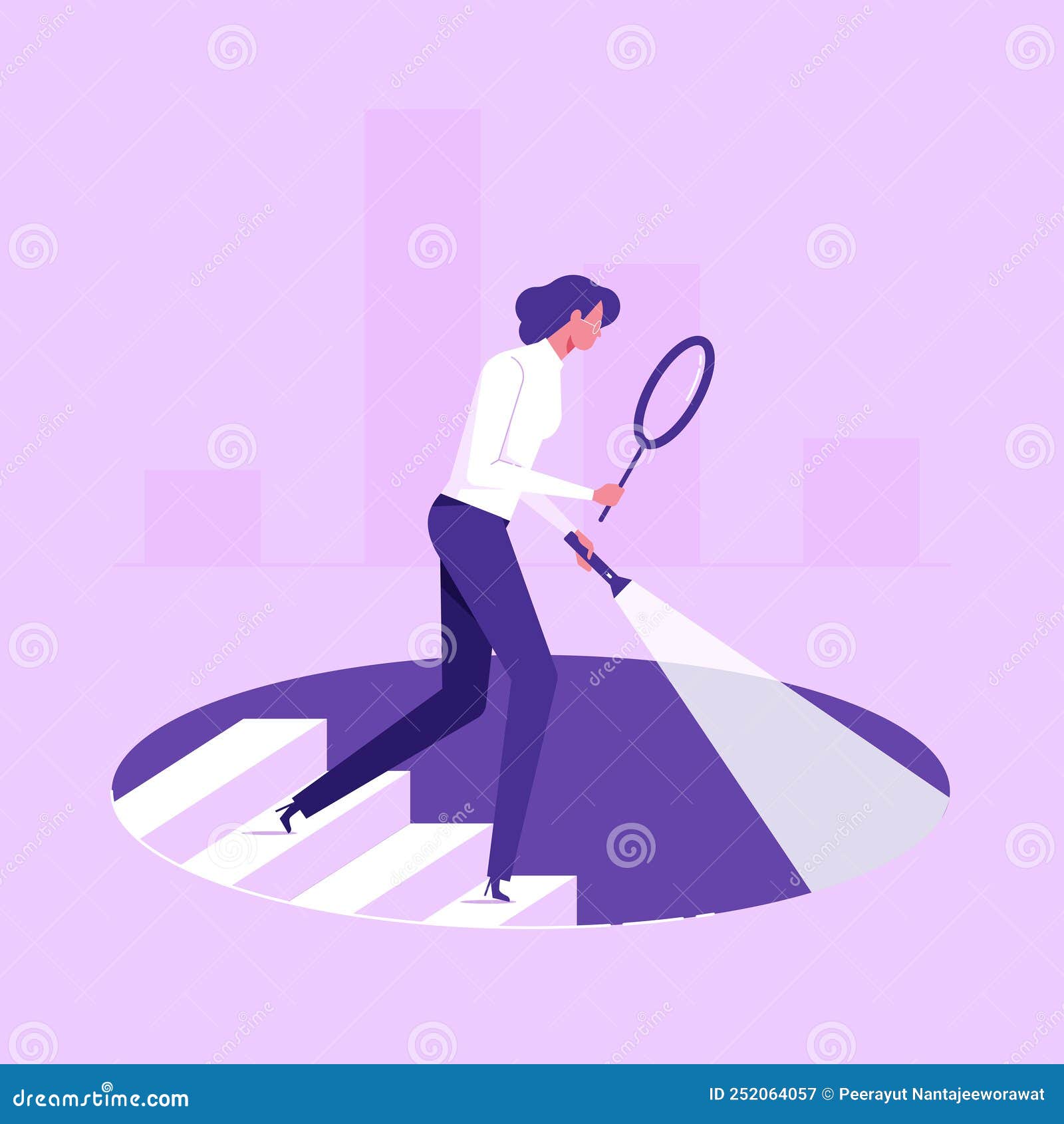 Deep Analysis Concept Vector Illustration Stock Vector - Illustration ...