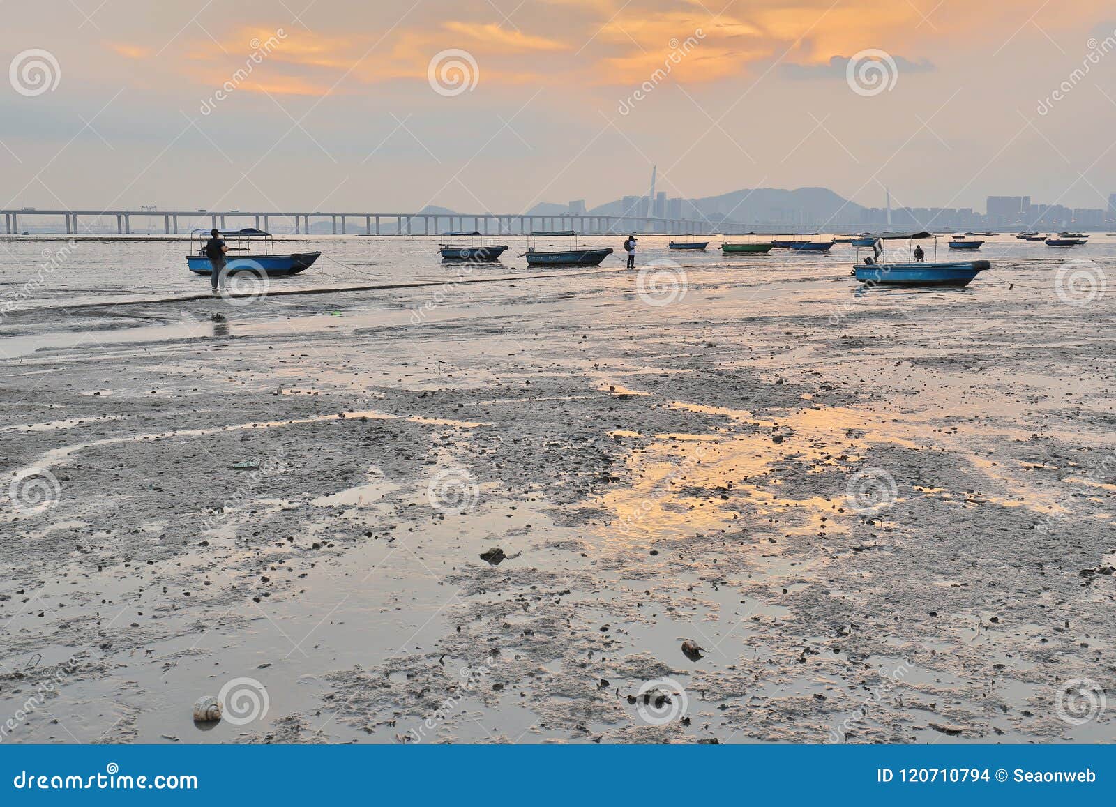 Deep Bay, Shenzhen Bay, View at Hk Stock Photo - Image of hong, dusk ...
