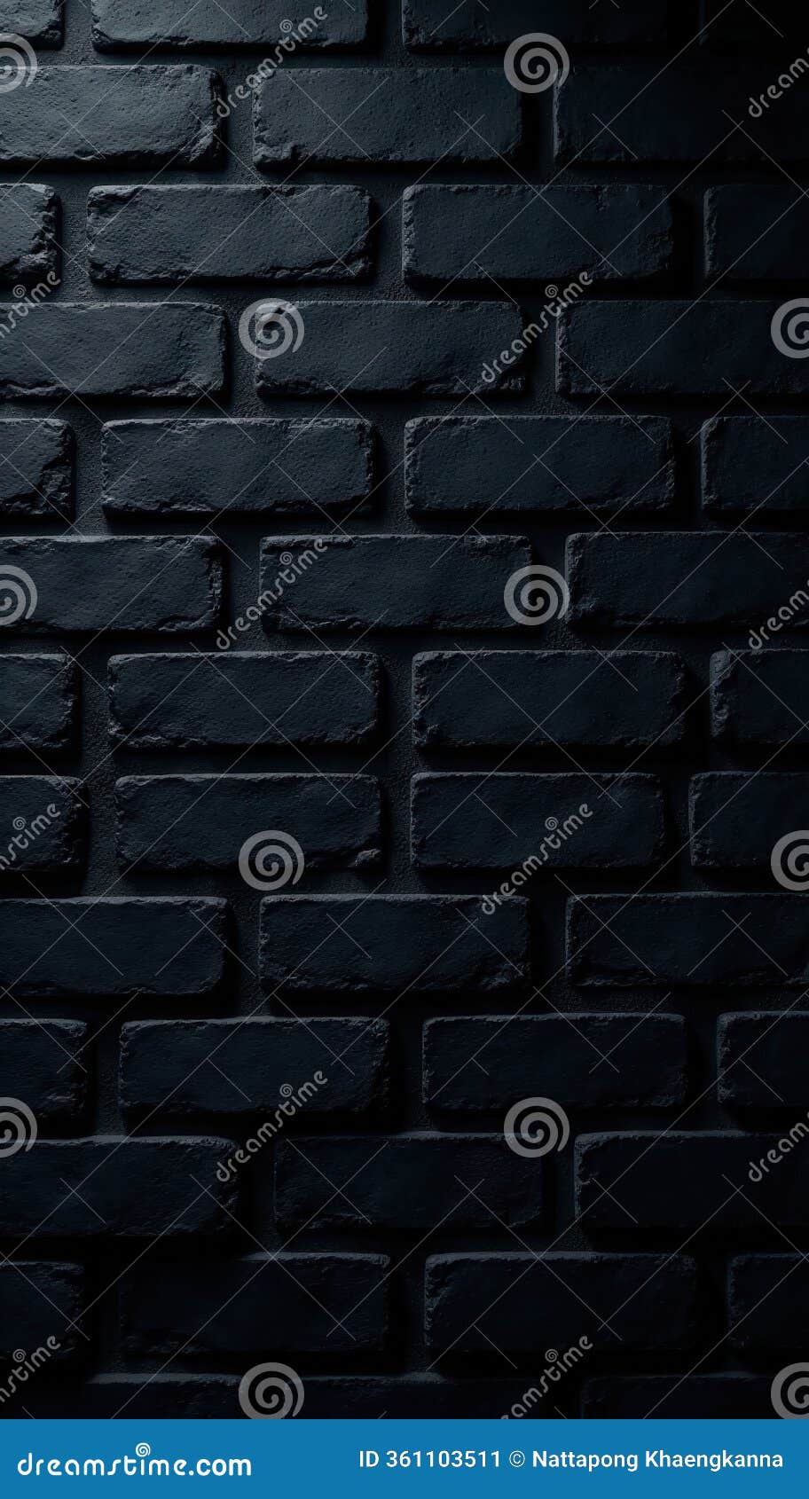 Deep Black Brick Wall Repeating Pattern Seamless Dark Background ...