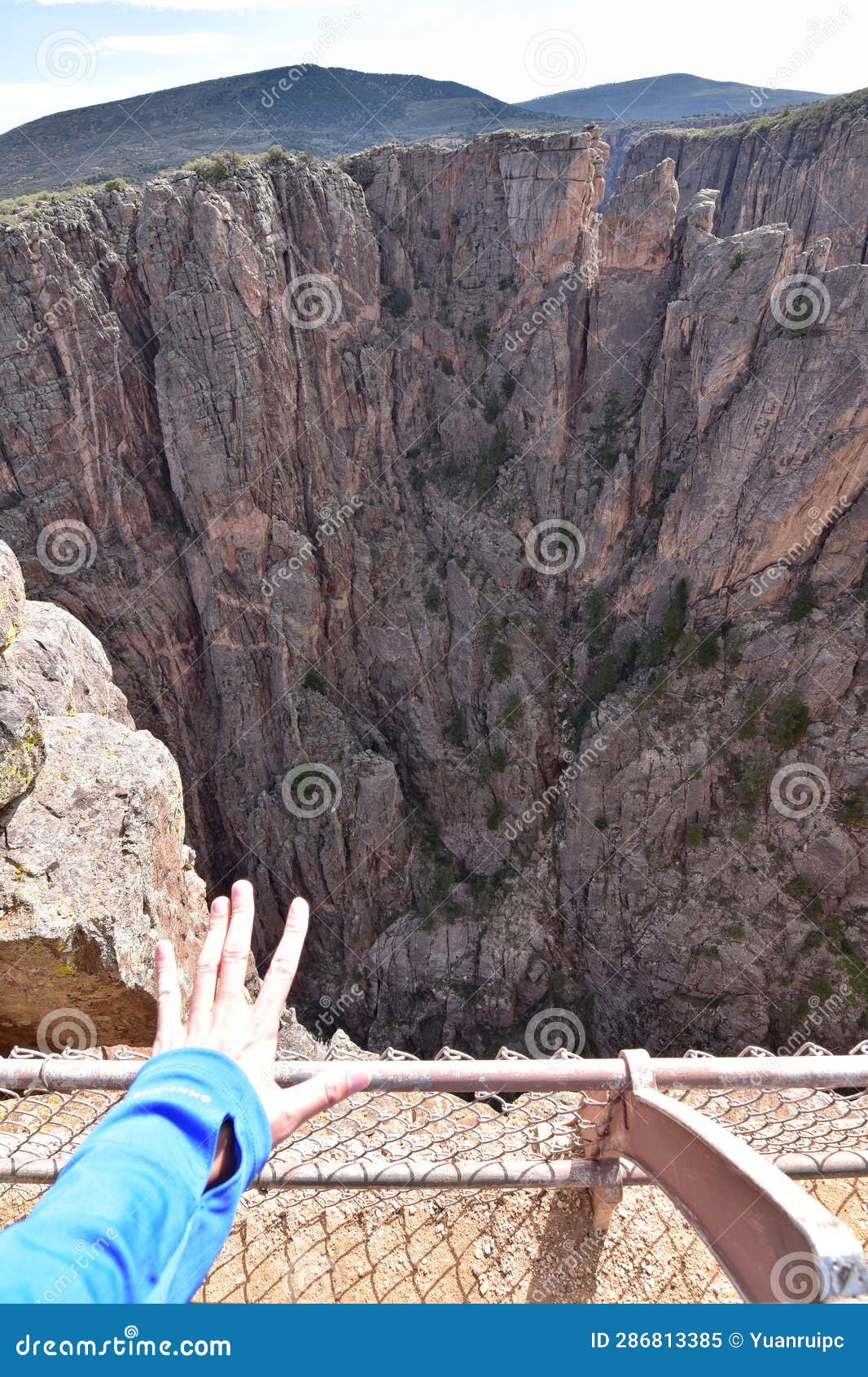 Deep Black Canyon with a Deep Cliff Stock Image - Image of plateau ...