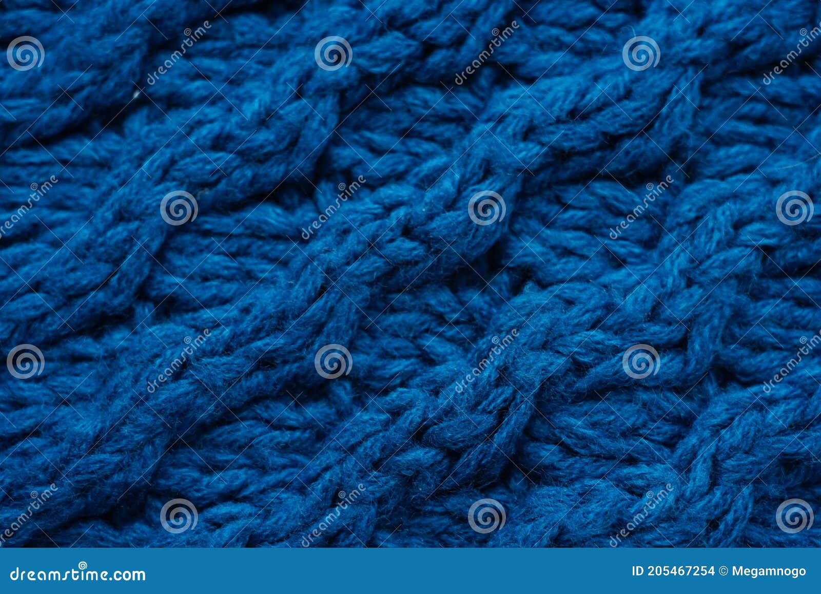 Deep Blue Background of Large Knitted Thread Pattern Stock Photo ...