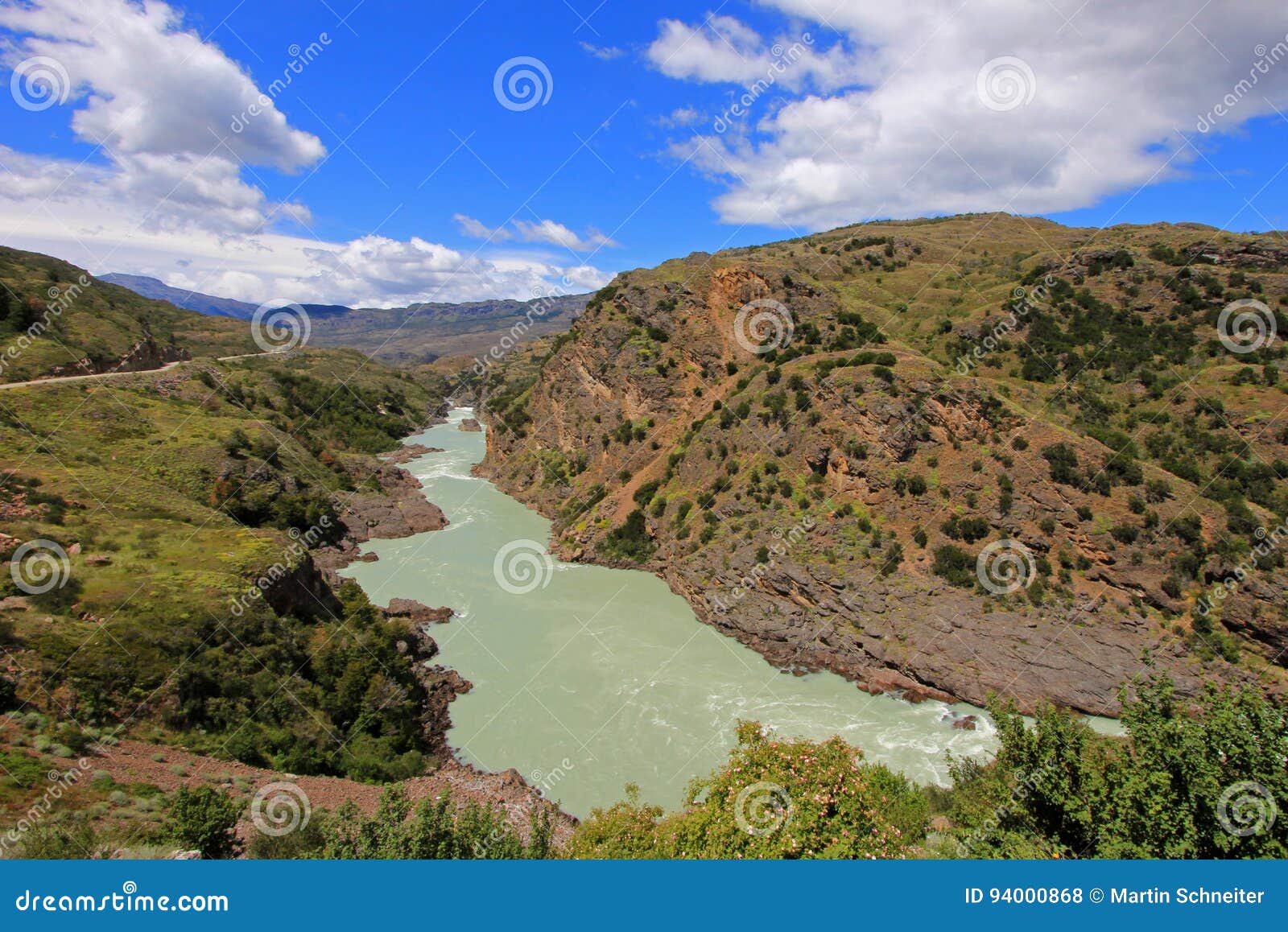 Deep Blue Baker River, Carretera Austral, Chile Stock Photo - Image of ...