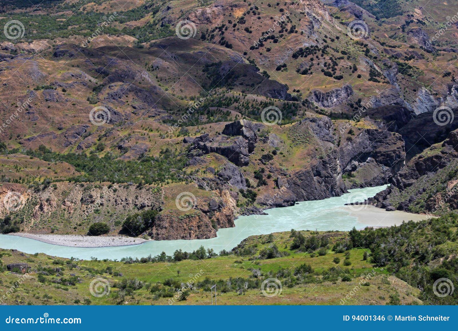 Deep Blue Baker River, Carretera Austral, Chile Stock Photo - Image of ...