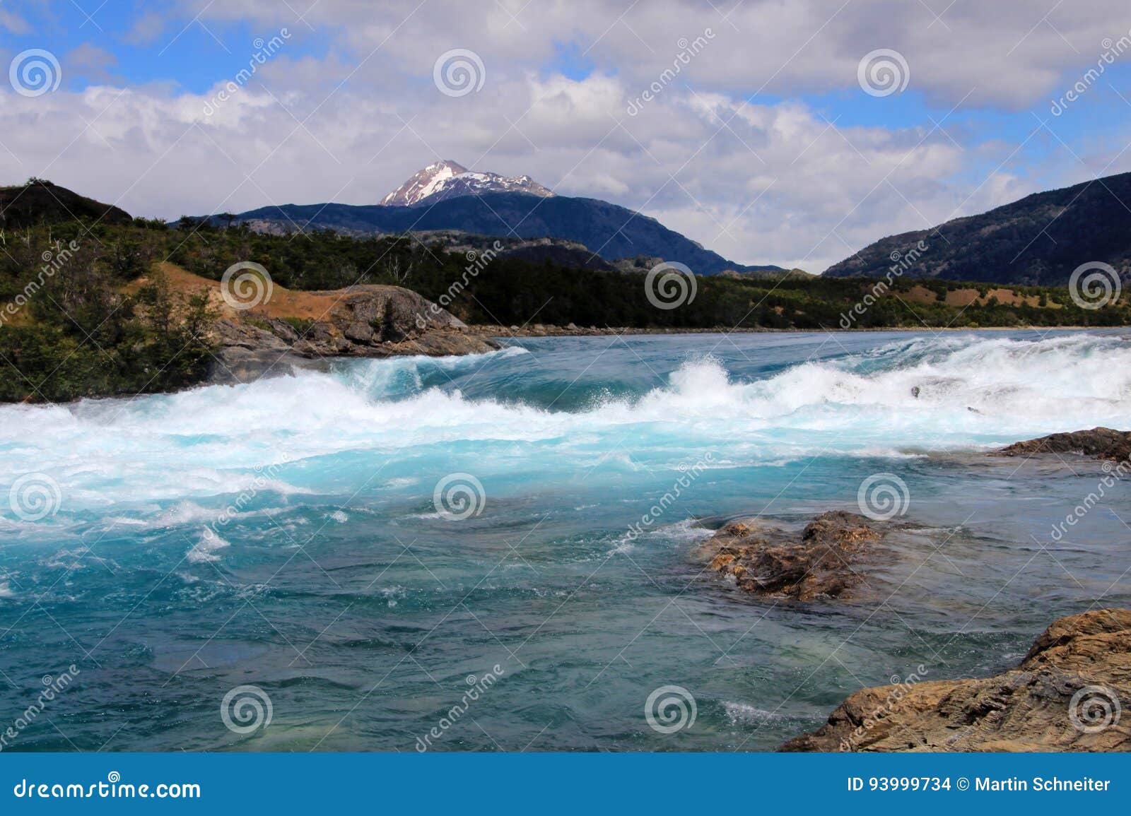 Deep Blue Baker River, Chile Stock Photo - Image of cochrane, adventure ...