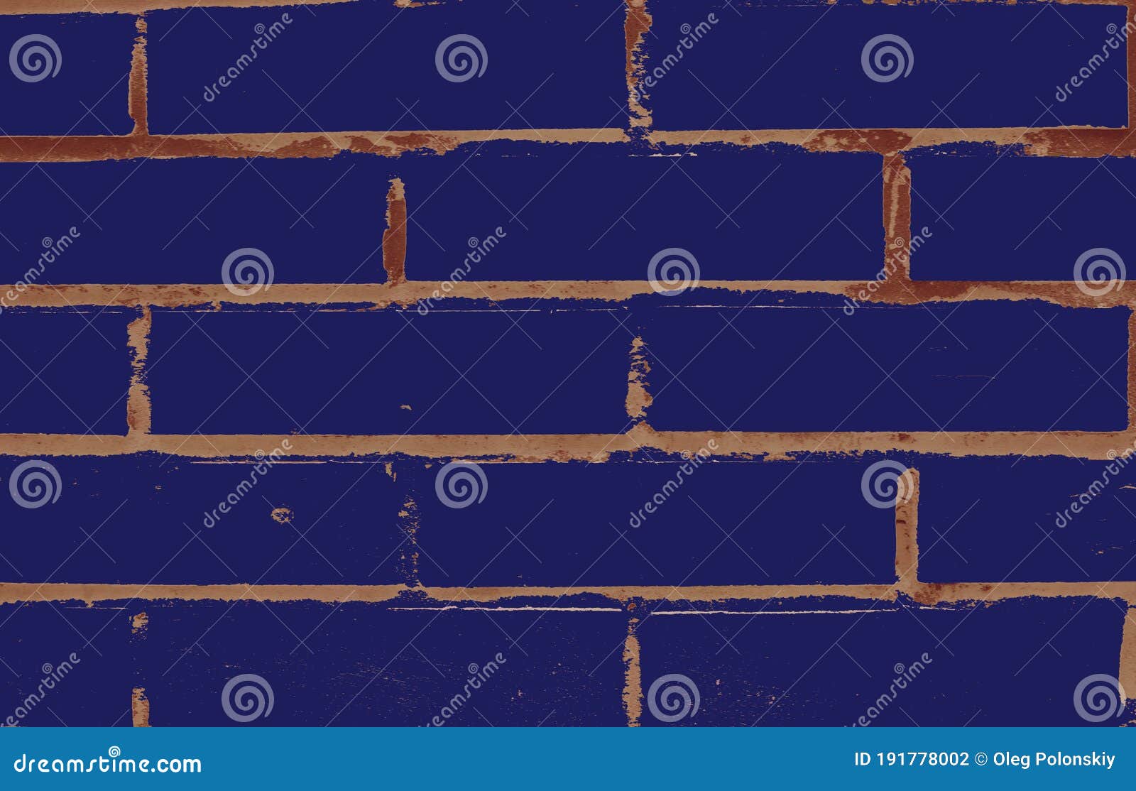 Abstract Texture of Deep Blue Painted Bricks Stock Photo - Image of ...
