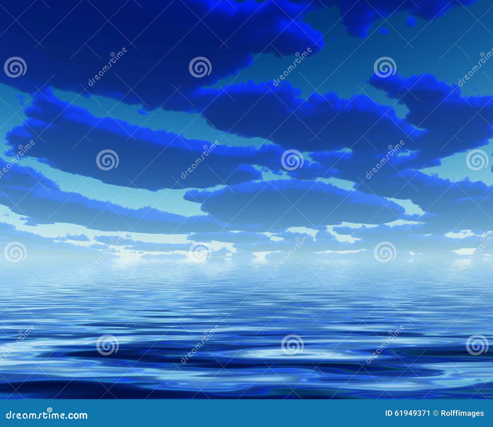 Deep Blue Clouds water stock illustration. Illustration of form - 61949371