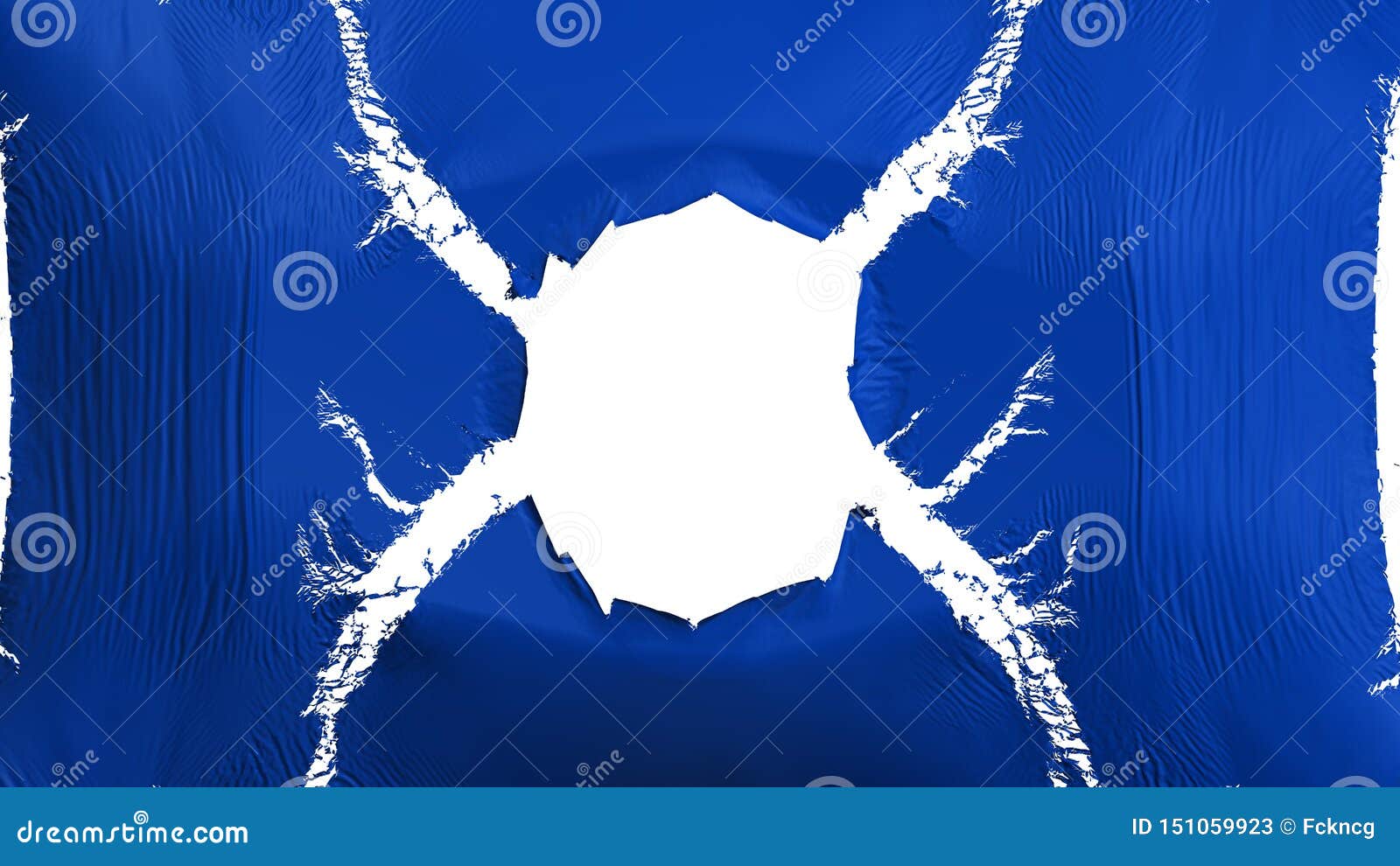 Deep Blue Color Flag with a Hole Stock Illustration - Illustration of ...