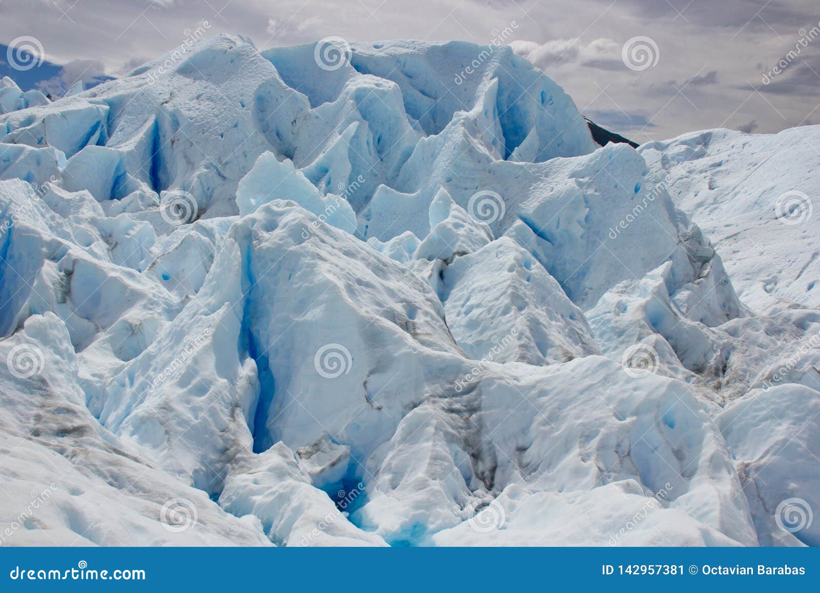 Structures on Ice Glacier in Perito Moreno Stock Image - Image of ...