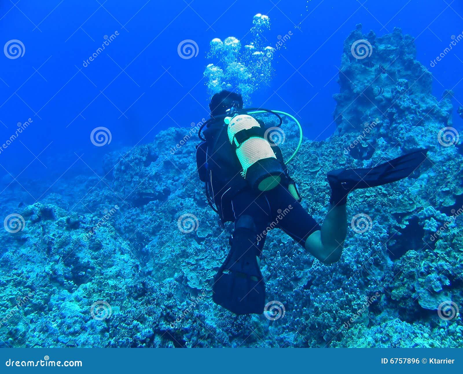 Deep blue diving stock photo. Image of sport, diver, nature - 6757896