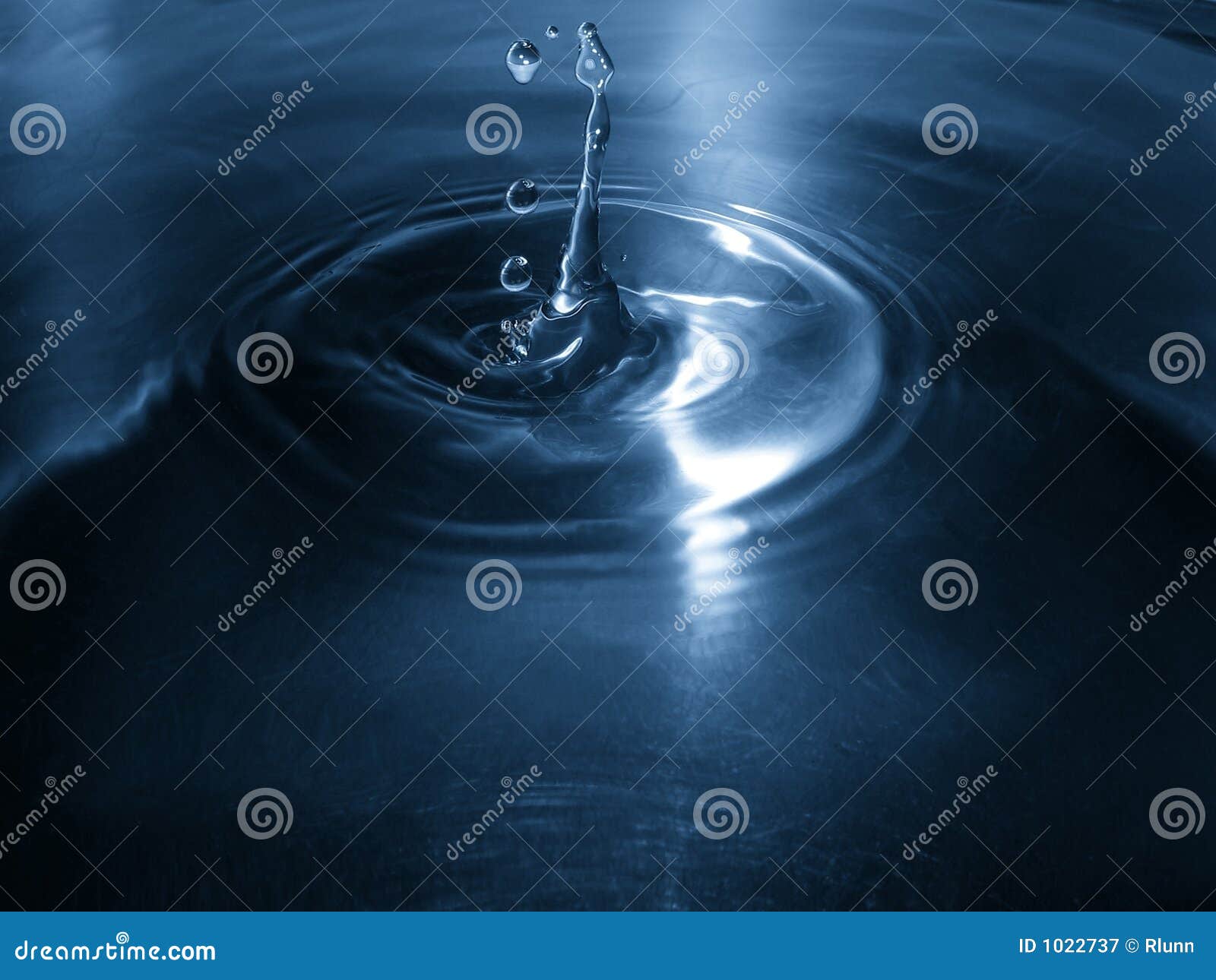 Deep blue drop stock image. Image of drip, water, splash - 1022737